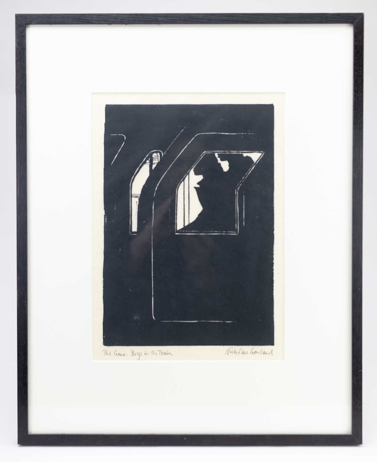 Lot 518 - NICHOLAS GARLAND OBE (born 1935); woodcut,