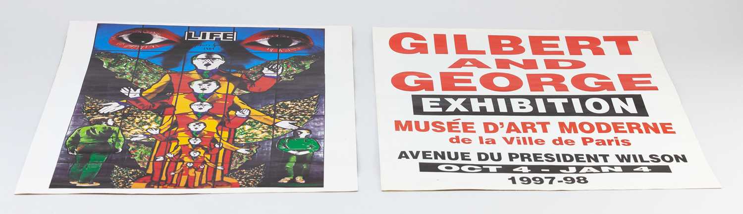 Lot 497 - GILBERT & GEORGE; a folded exhibition poster