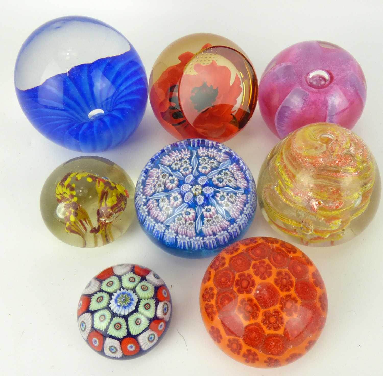 Lot 187 Eight Modern Glass Decorative Art Glass