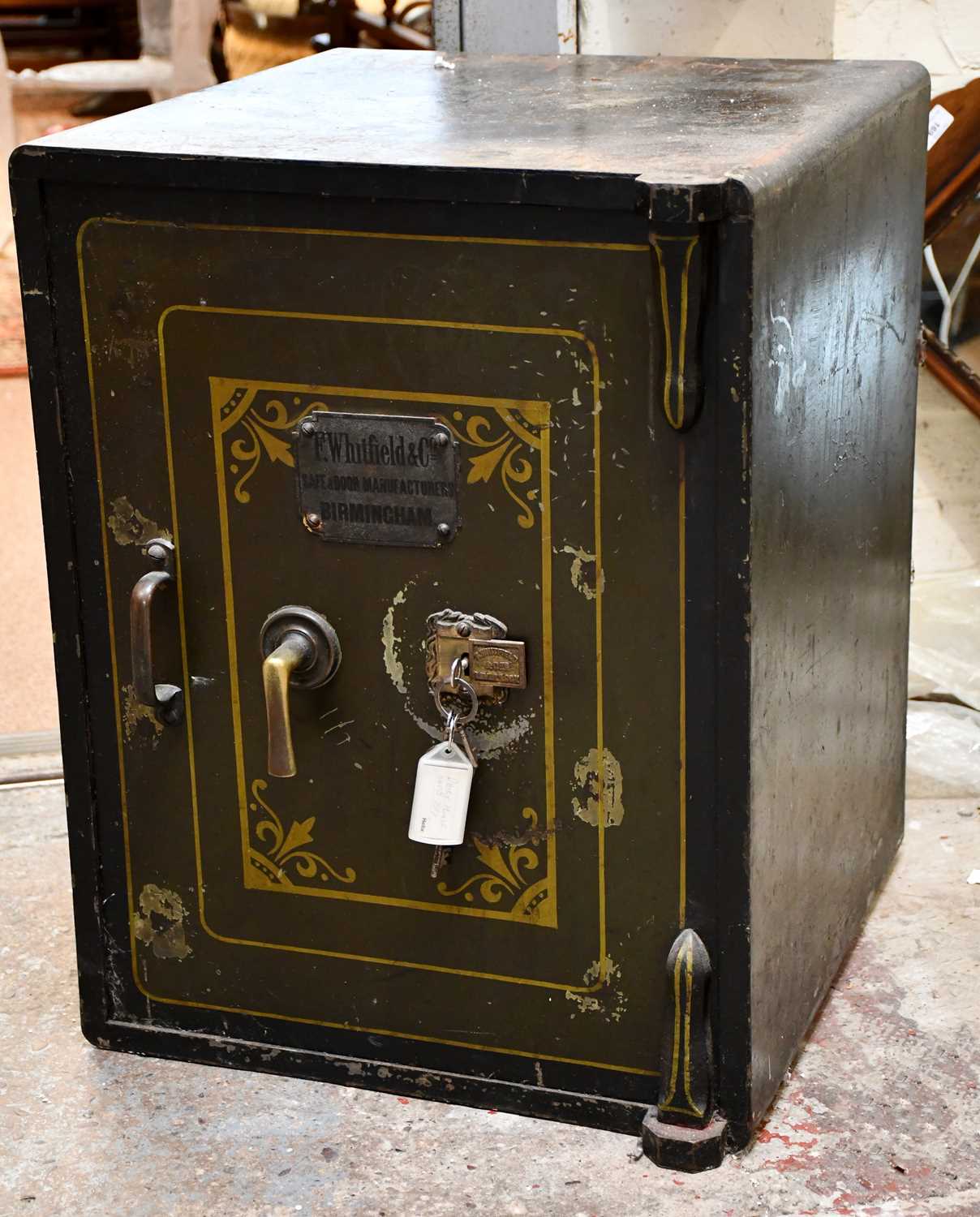 Lot 380 - A Victorian cast iron safe by F. Whitfield