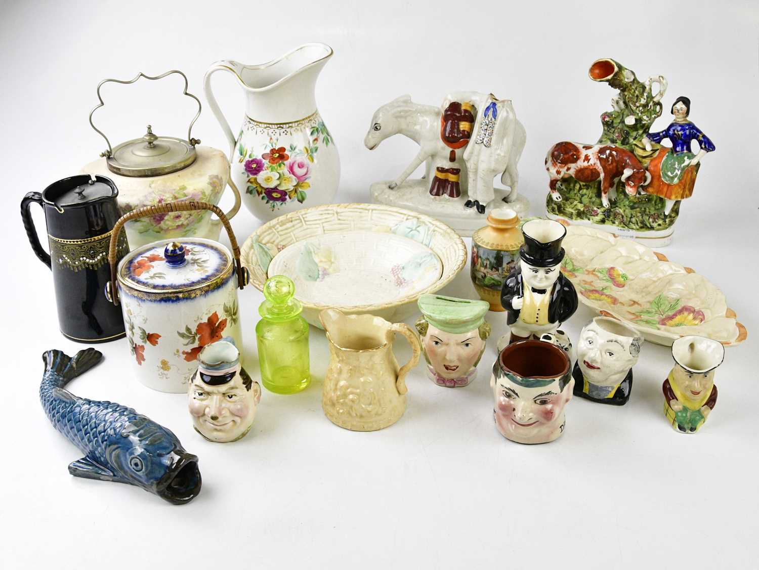 Lot 1283 - C H BRANNAM; a part pottery model of a fish,