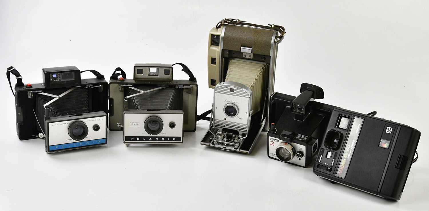 Lot 1433 - POLAROID; three Polaroid land cameras, to