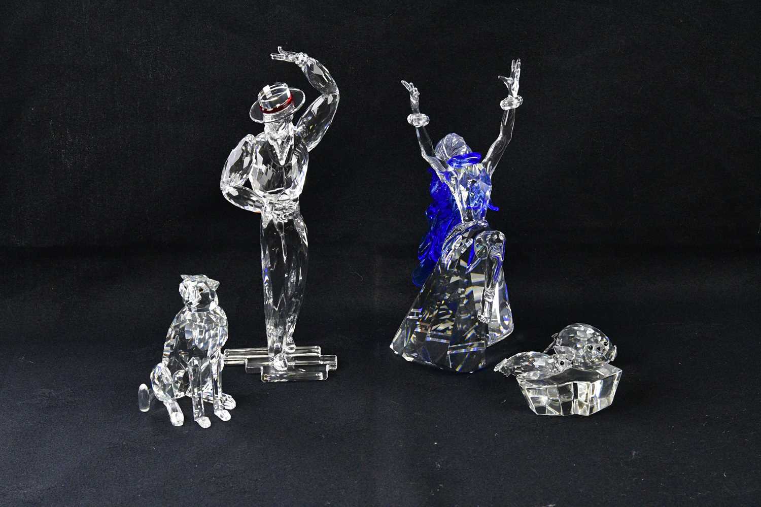 Lot 1367 - SWAROVSKI; four crystal figures including