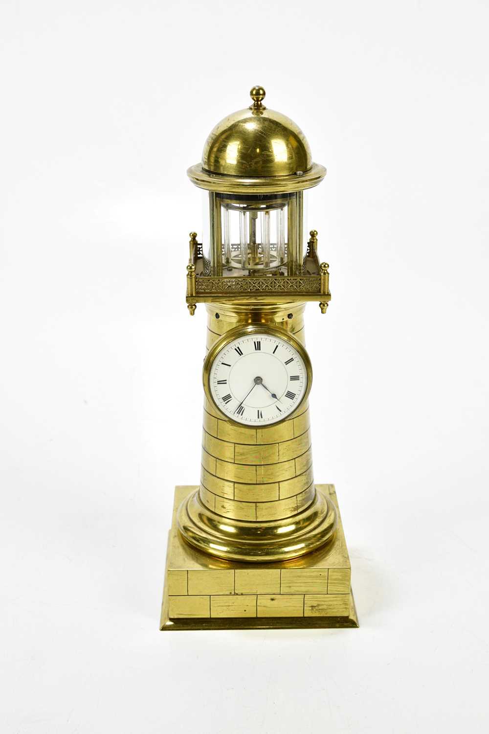 Lot 2095 - A good 19th century brass cased lighthouse