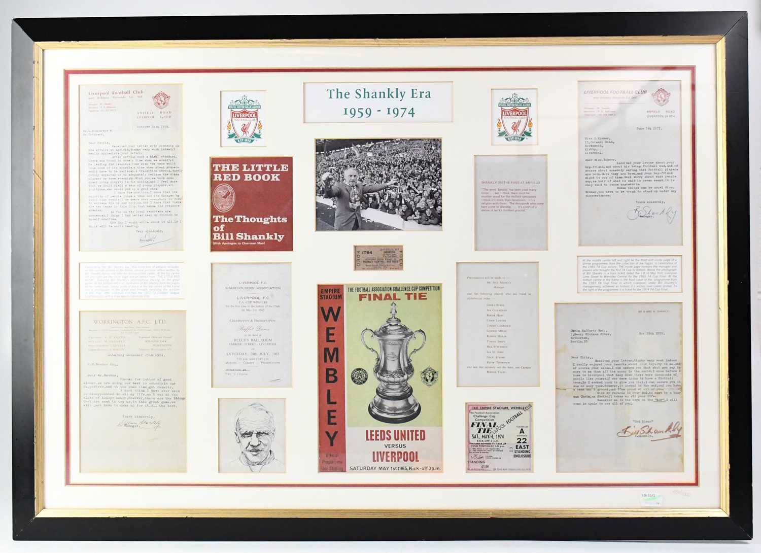 Lot 491 - LIVERPOOL FOOTBALL CLUB; a framed montage of