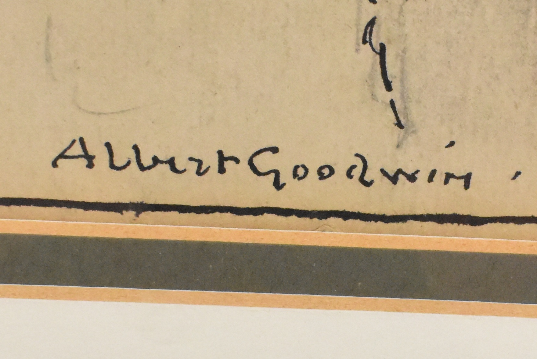 Lot 186 - ALBERT GOODWIN (1845-1932); pen and ink