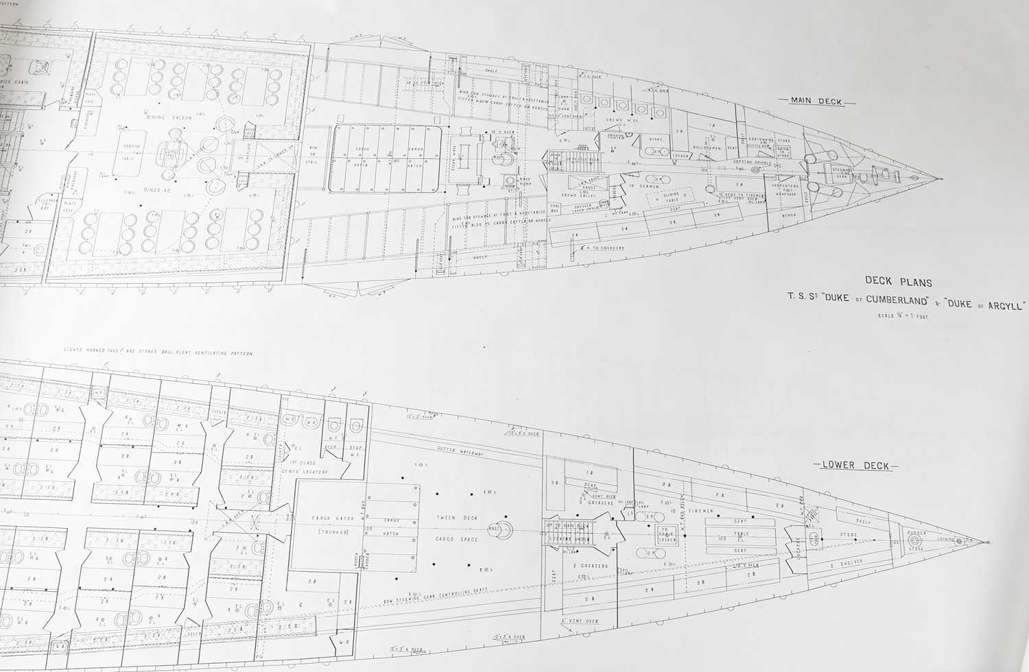 Lot 714 - Reprinted boat and ship plans, to include SS.