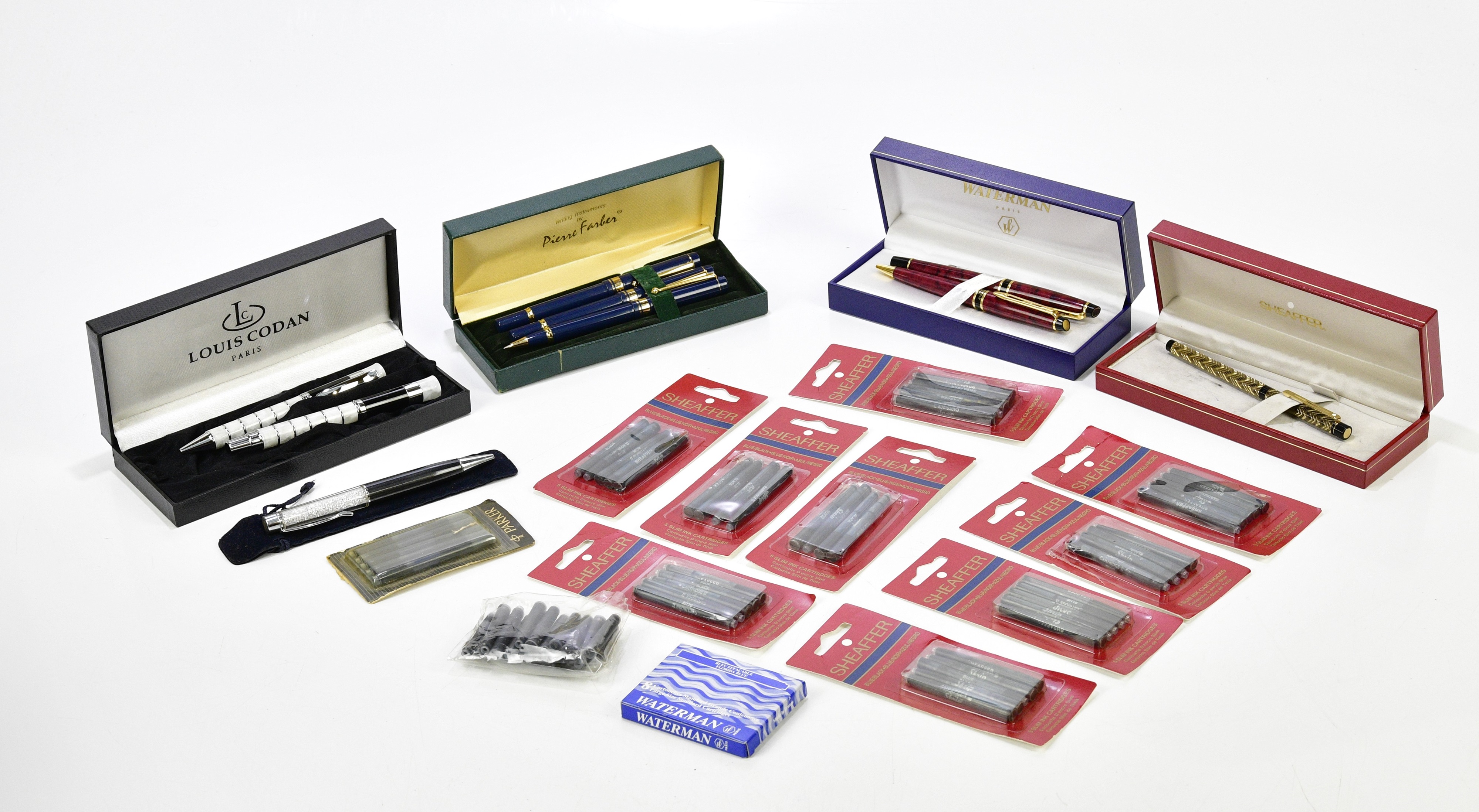 Lot 1122 - WATERMAN; a cased fountain pen and matching