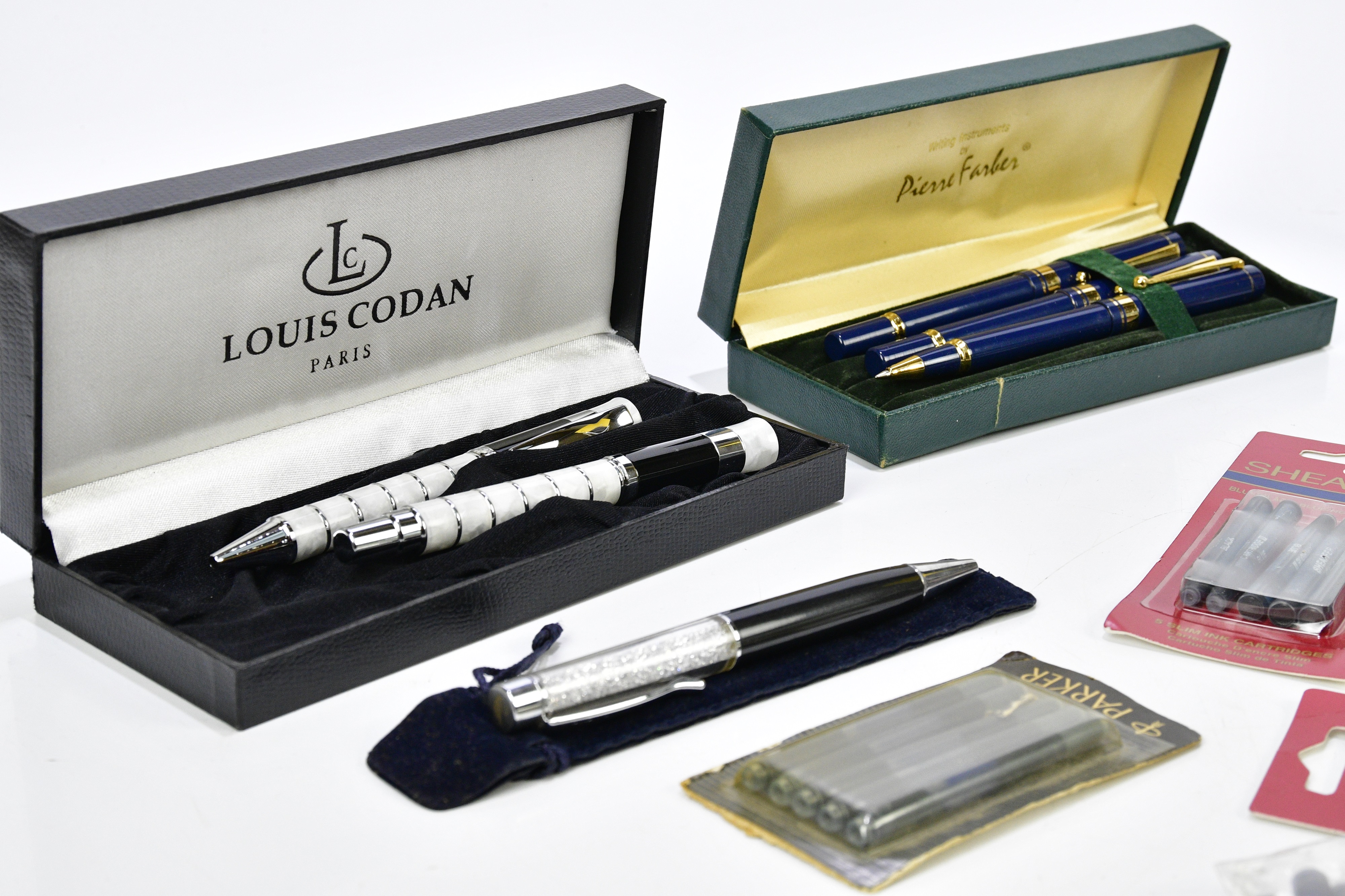 Lot 1122 - WATERMAN; a cased fountain pen and matching