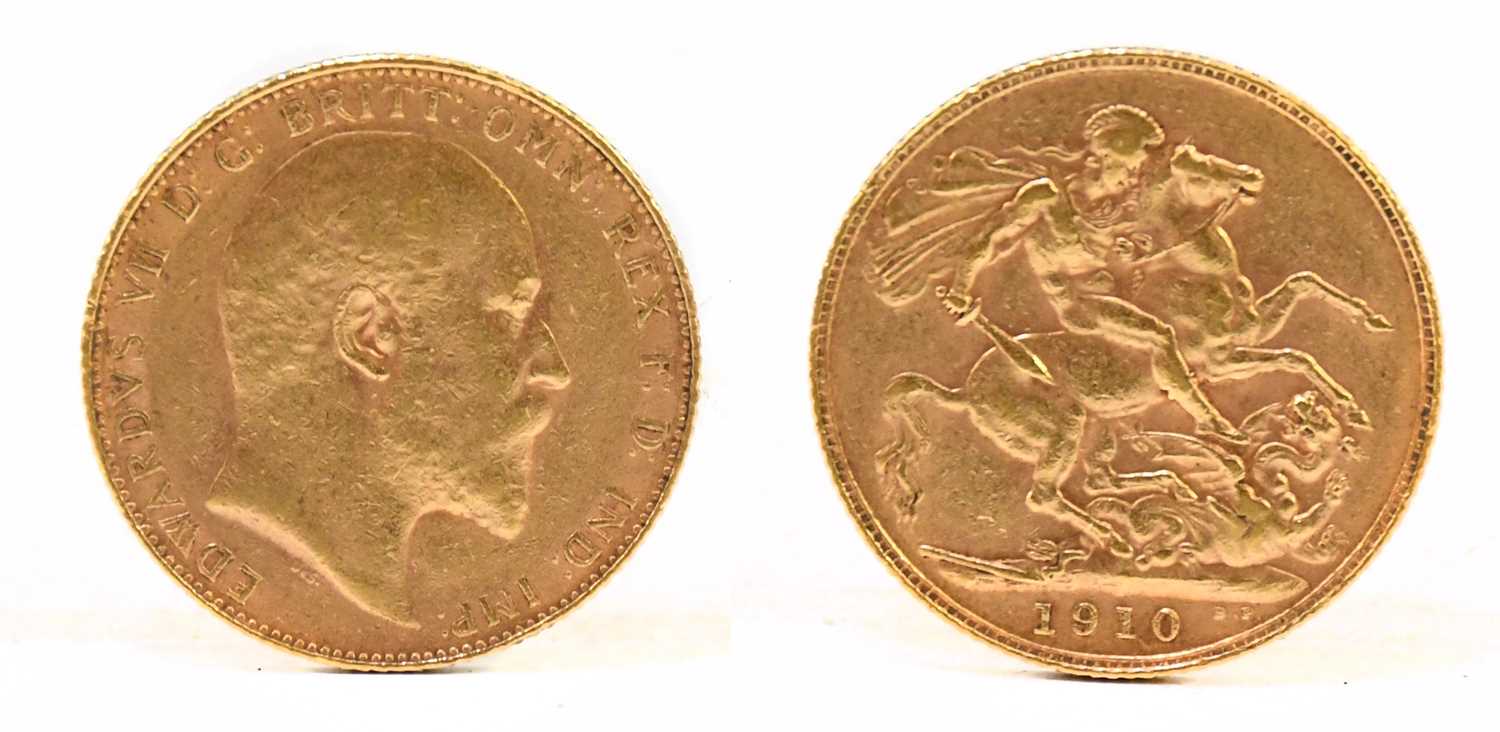 Lot 1858 - An Edward VII full sovereign, 1910.