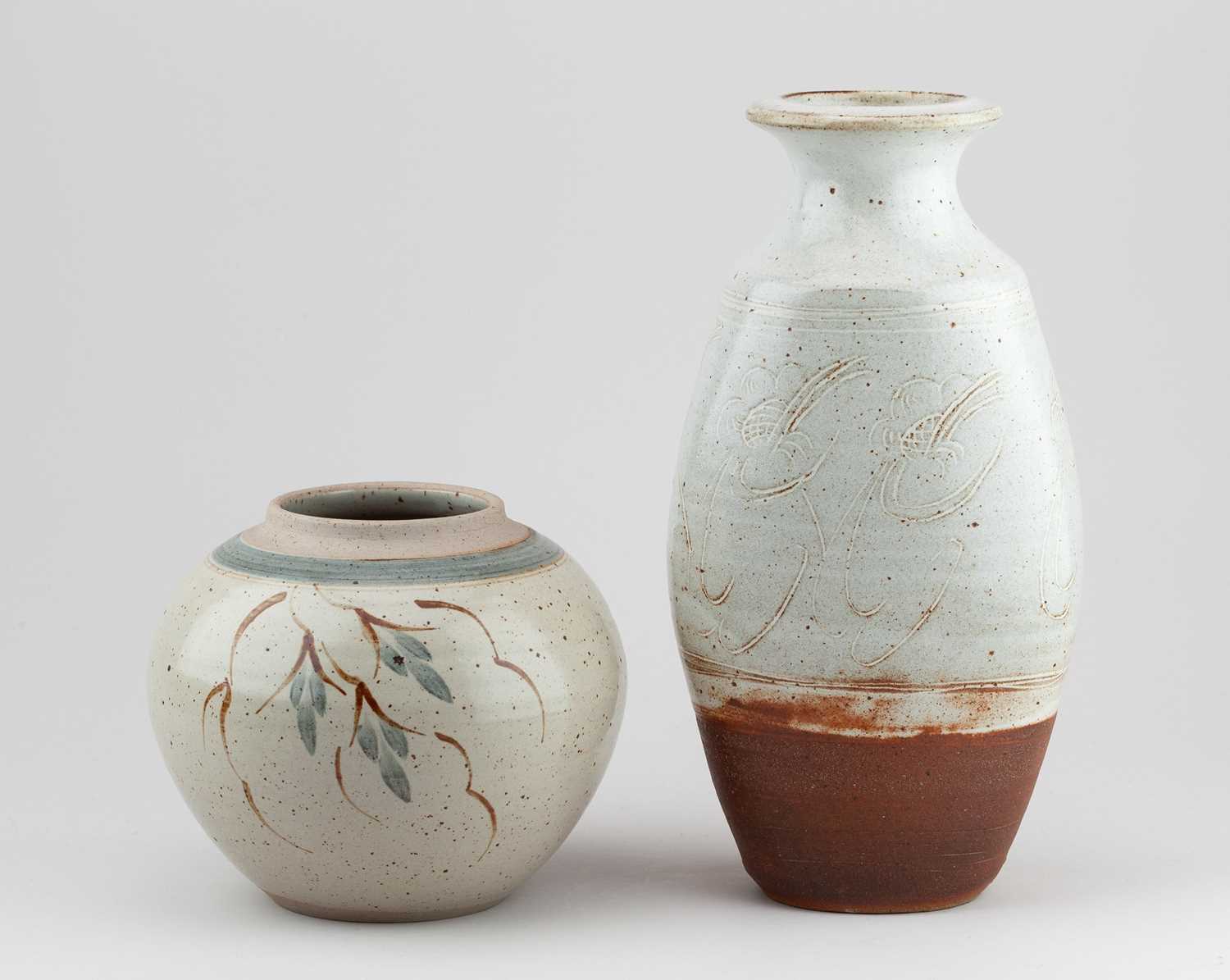 Lot 312 - JOE FINCH (born 1947); a flat stoneware