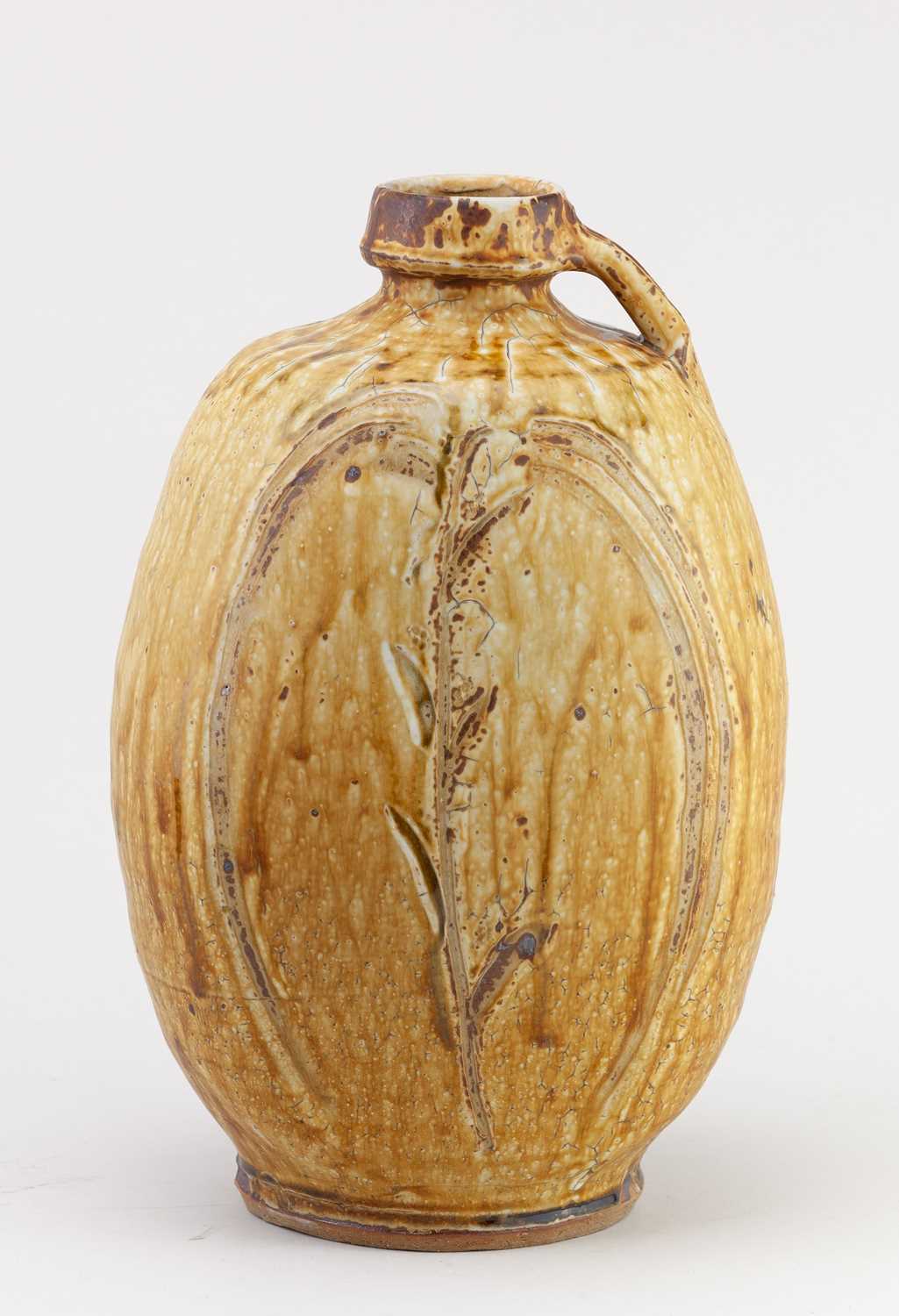 Lot 424 - MIKE DODD (born 1943); a flattened stoneware