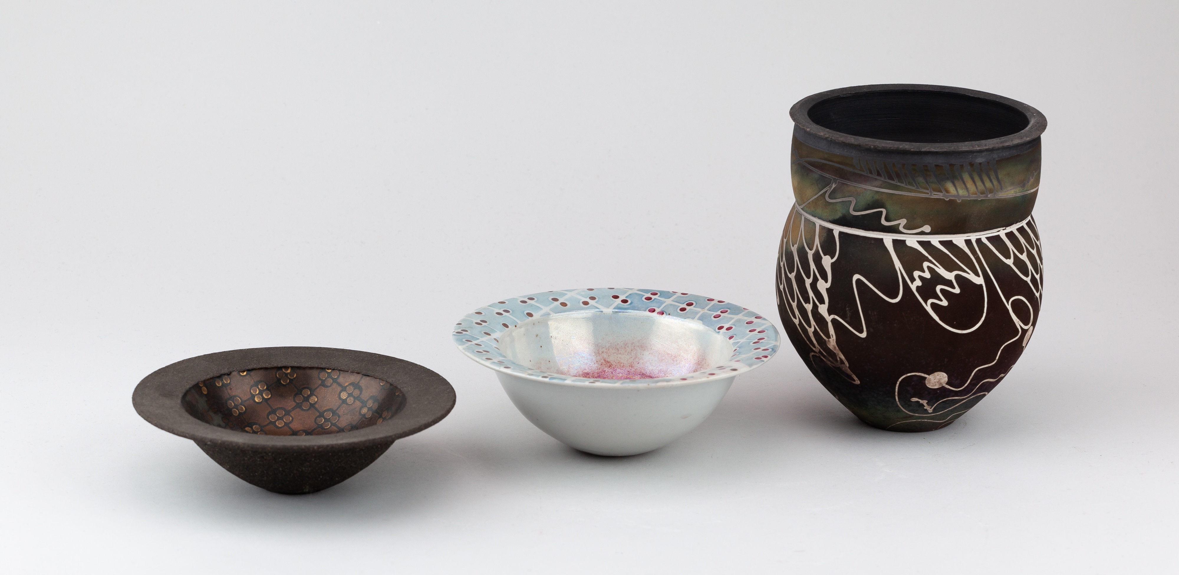 Lot 337 - JOHN WHEELDON (born 1950); a raku vessel