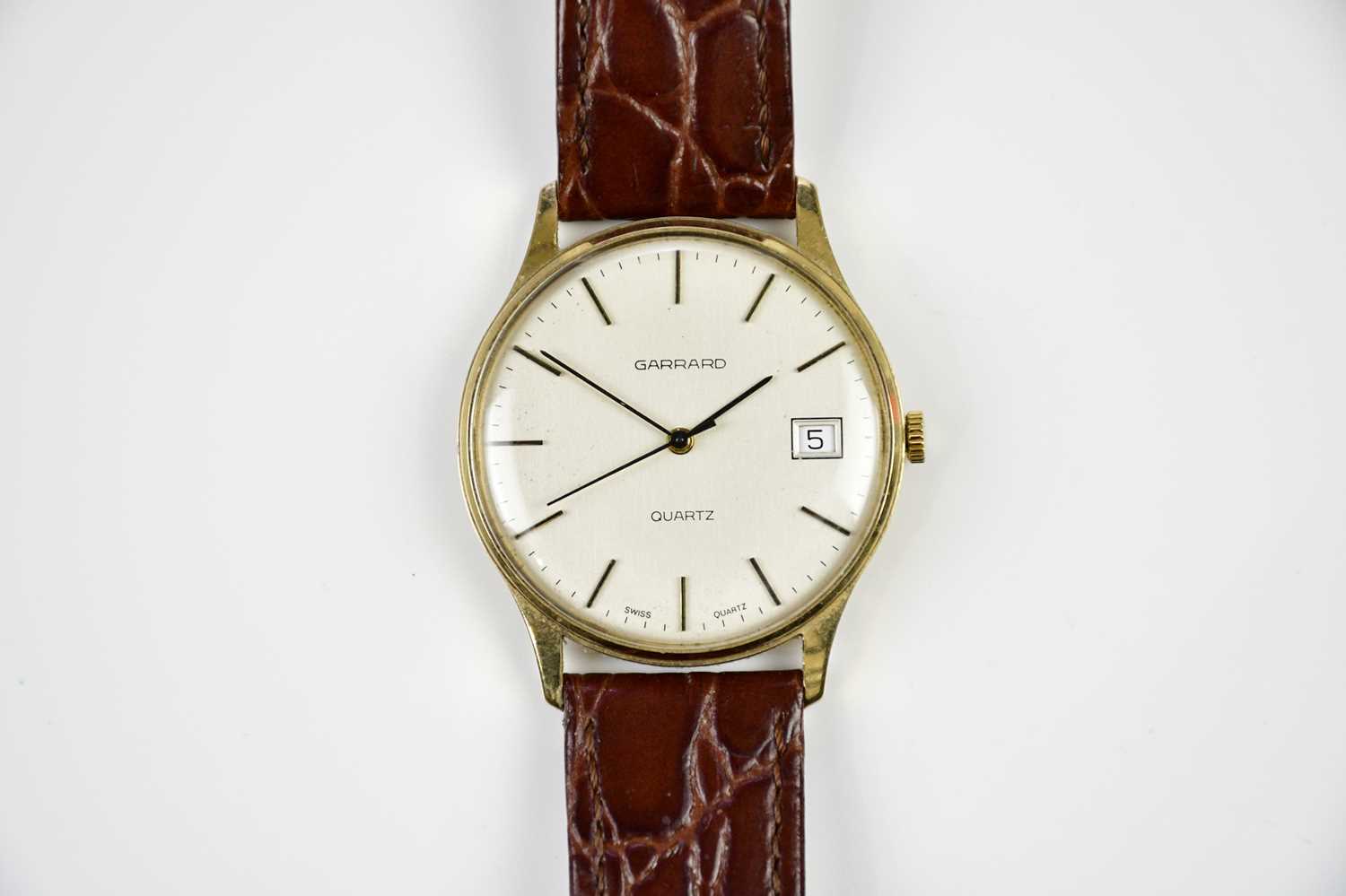 Lot 613 - GARRARD, a gentleman’s 9ct gold wristwatch,