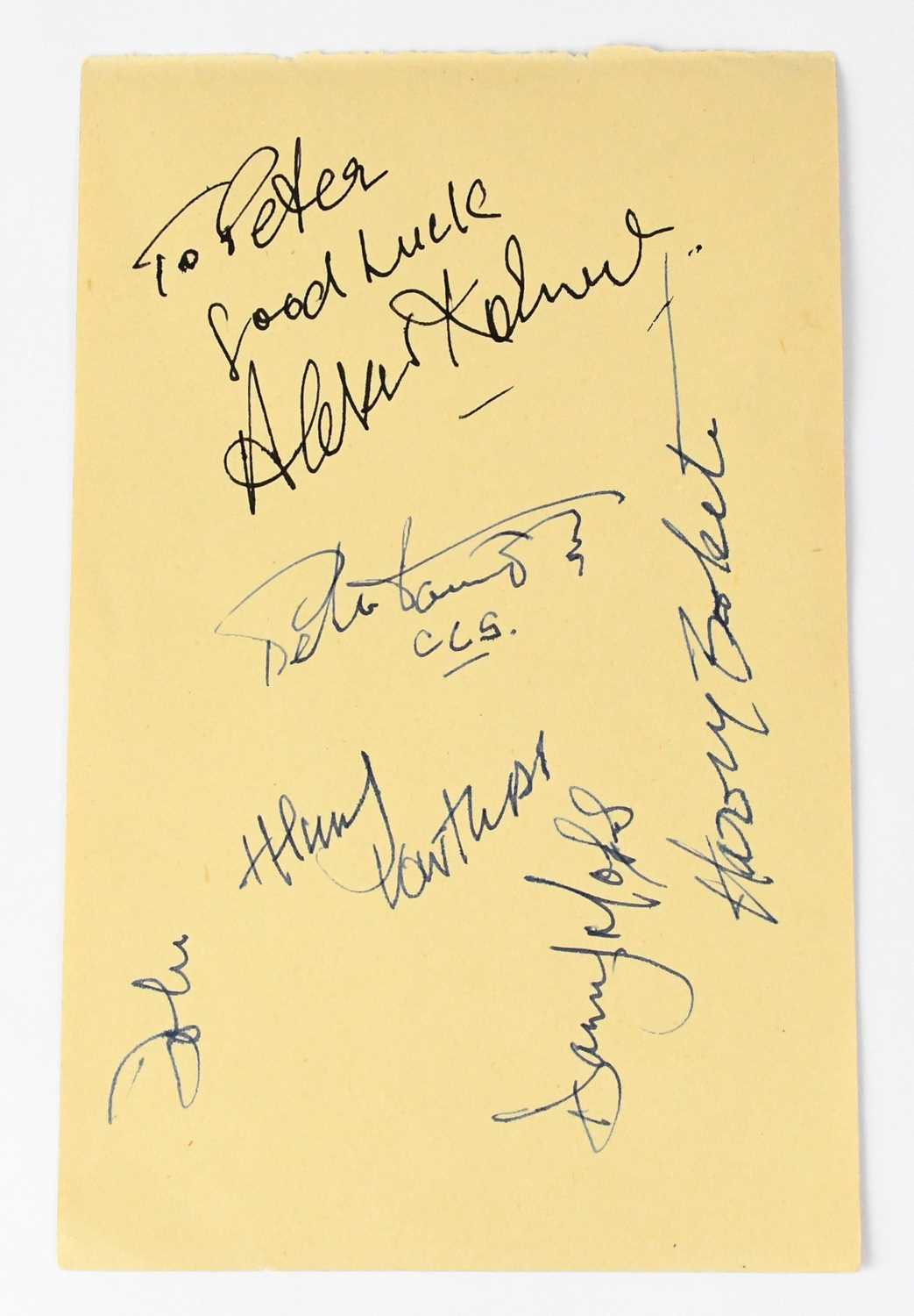 Lot 558 - T REX; a torn page from an autograph book