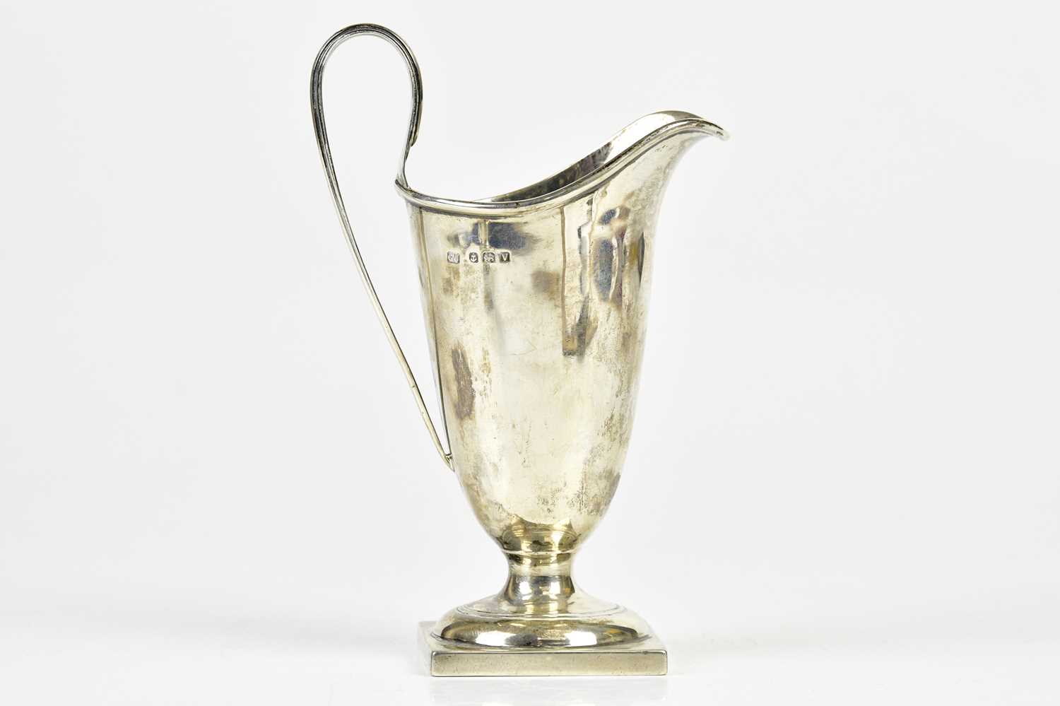 Lot 2065 - GEORGE UNITE; a hallmarked silver milk jug,