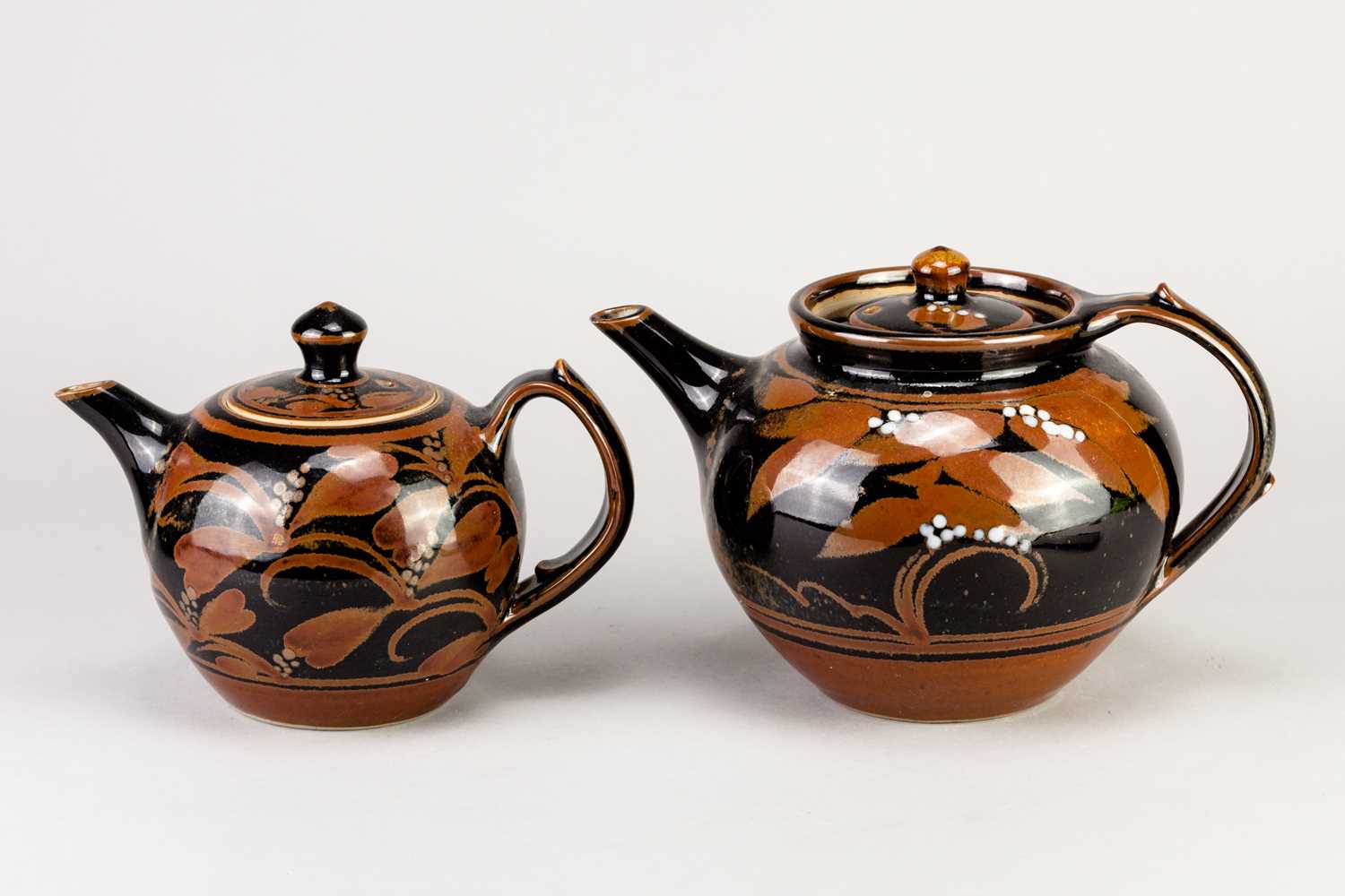 Lot 199 - DEREK EMMS (1929-2004); a stoneware teapot