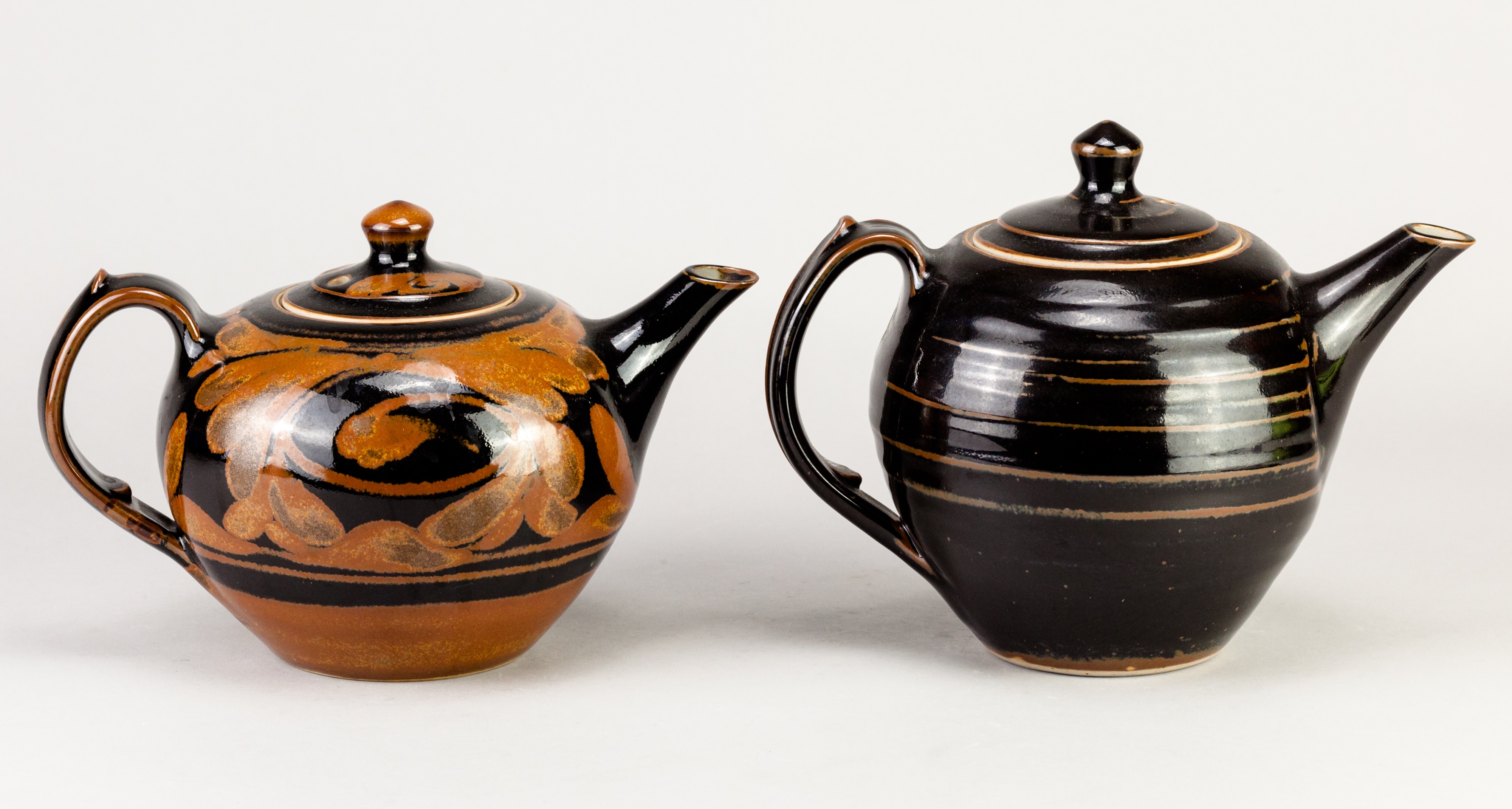 Lot 201 - DEREK EMMS (1929-2004); a stoneware teapot