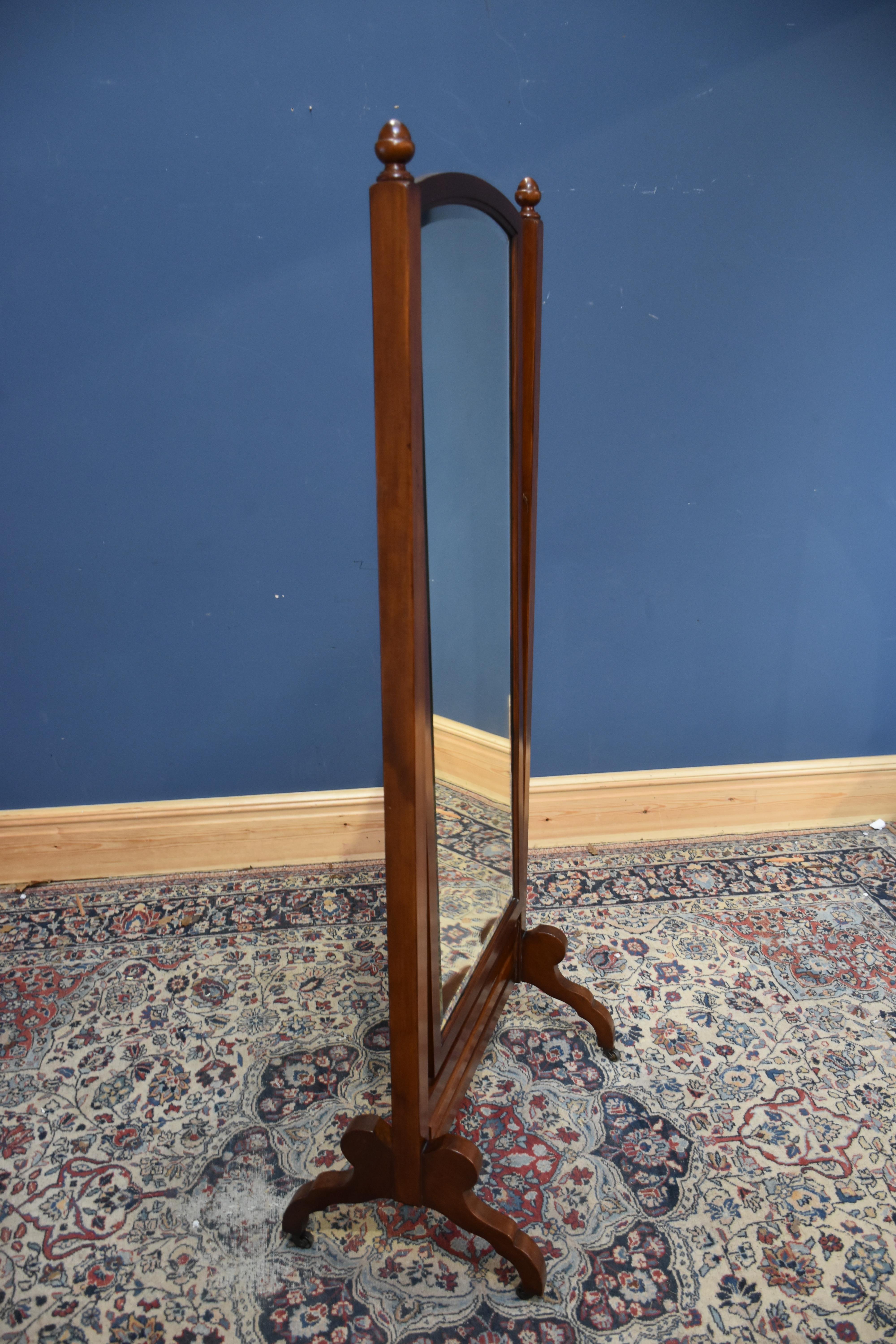 Lot 38 - An Edwardian mahogany cheval mirror, with