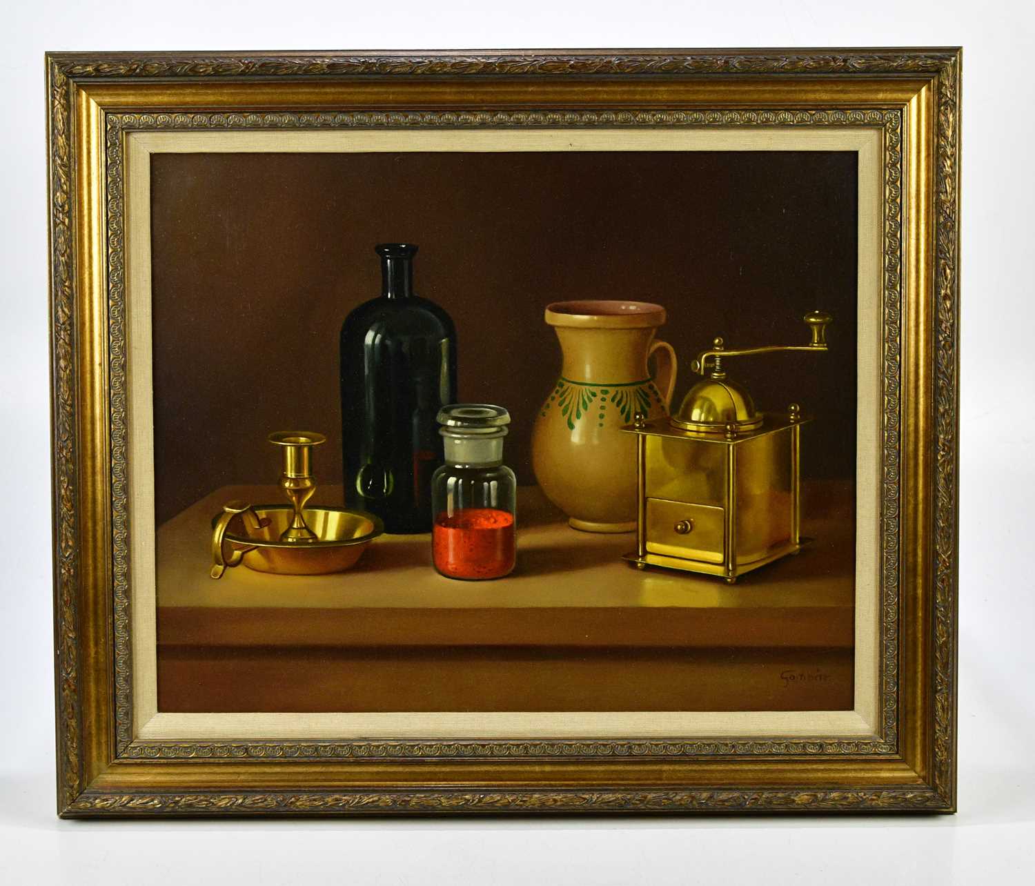 Lot 2558 - ANDRAS GOMBAR (Hungarian, born 1946); oil