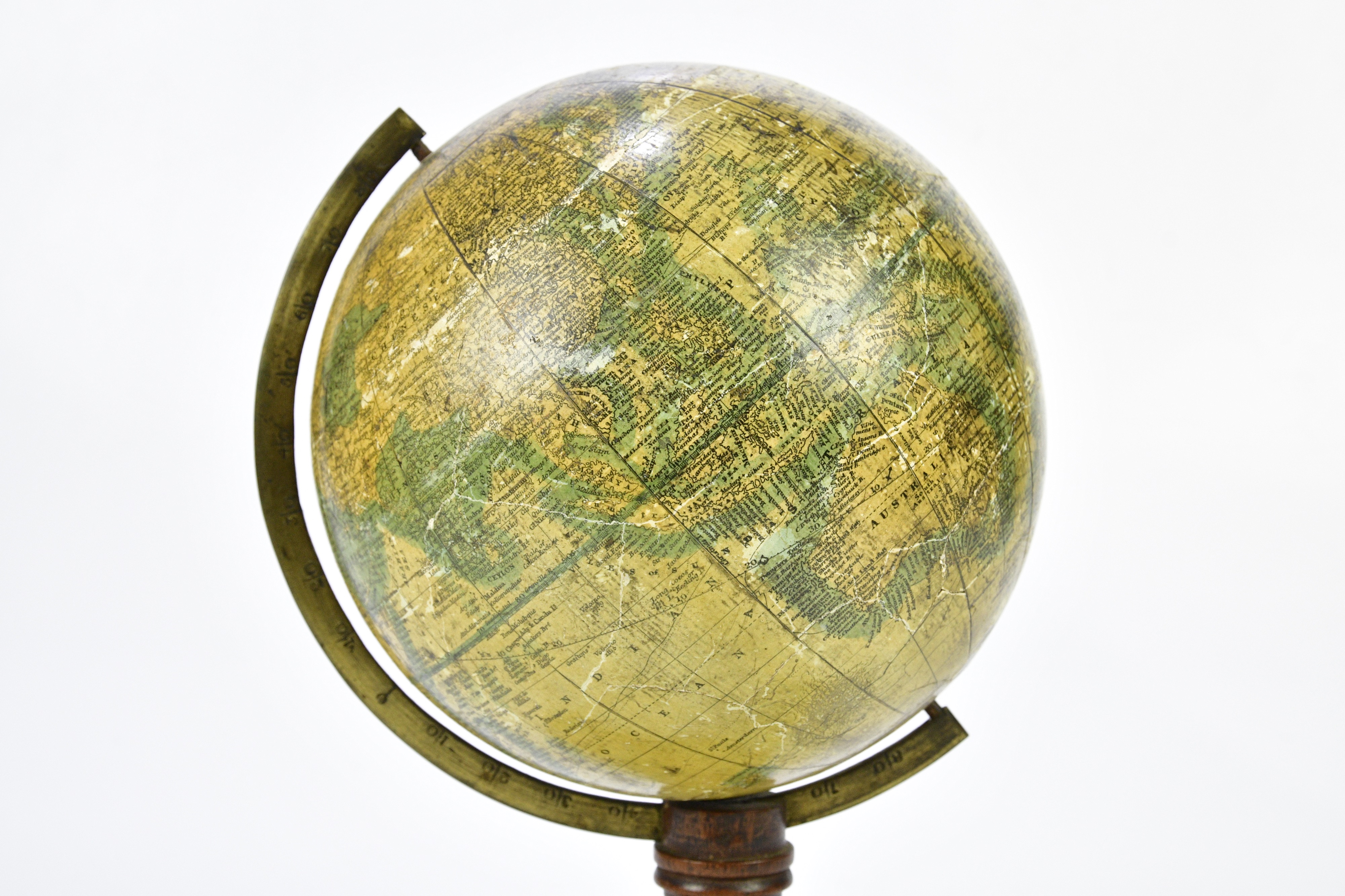 Lot 2160 - GEORGE WOODWARD; a 7inch terrestrial globe,