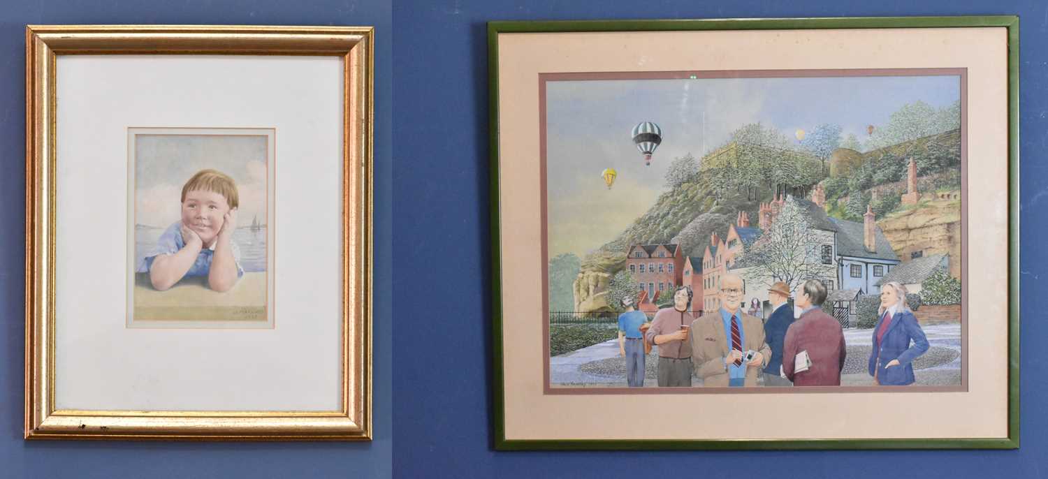 Lot 1619 - WILLIAM MAYNARD; watercolour, young boy