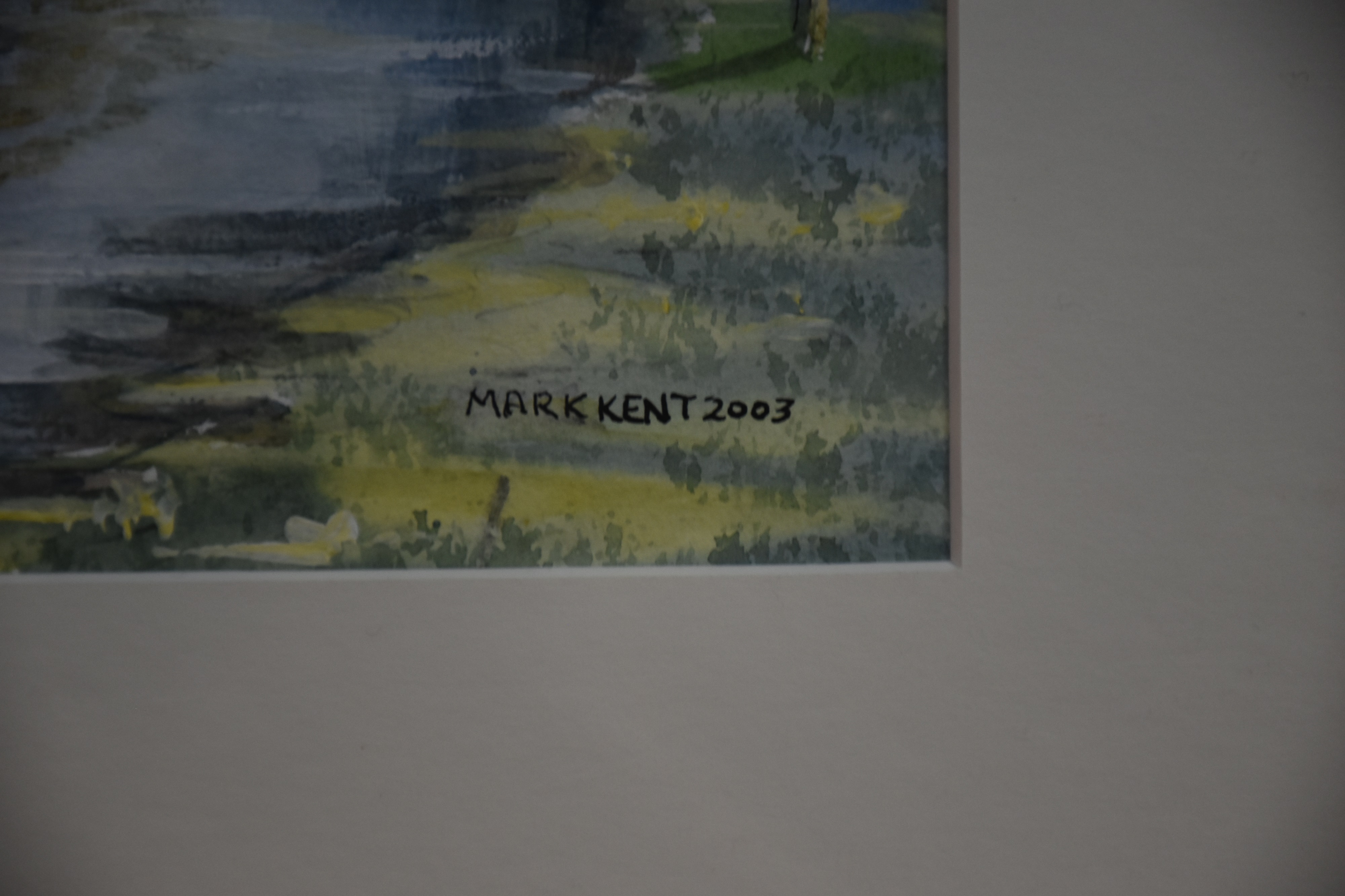 Lot 2523 - MARK KENT; watercolour, thatched cottages