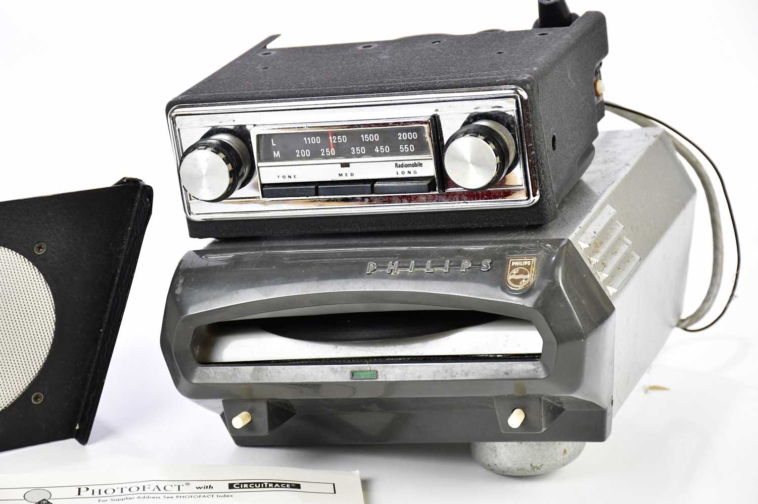 Lot 1070 - PHILIPS; a vintage in-car record player and