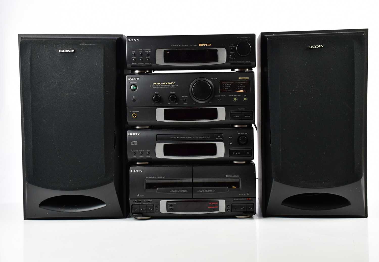 Lot 1159 - SONY; a MHC-EX9AV system and speakers.