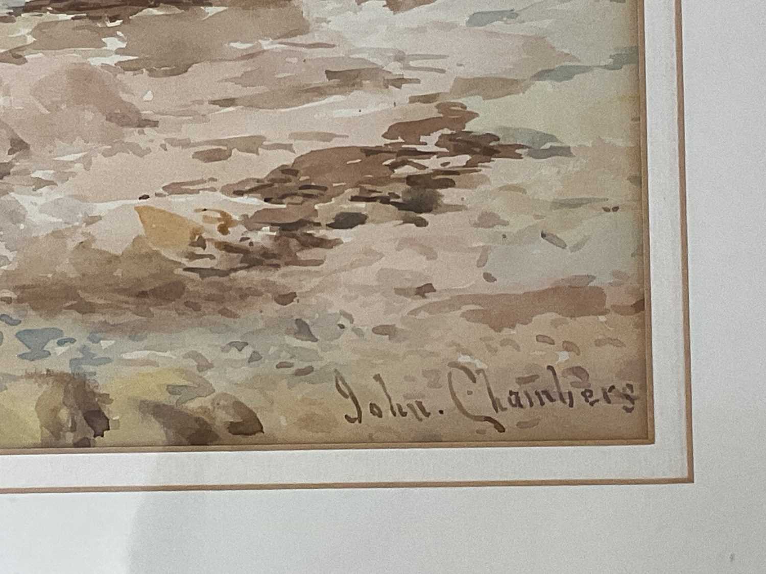 Lot 307 - JOHN CHAMBERS (1852-1928); watercolour,