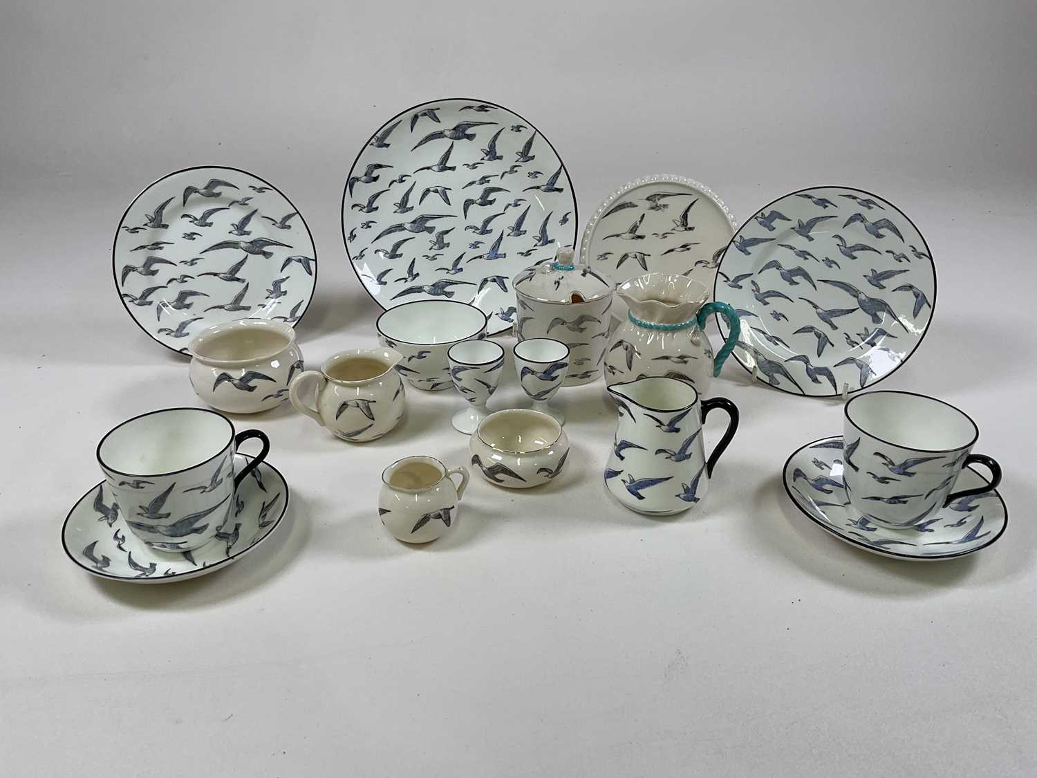 Lot 191 - GOSS; a collection of Goss ware decorated