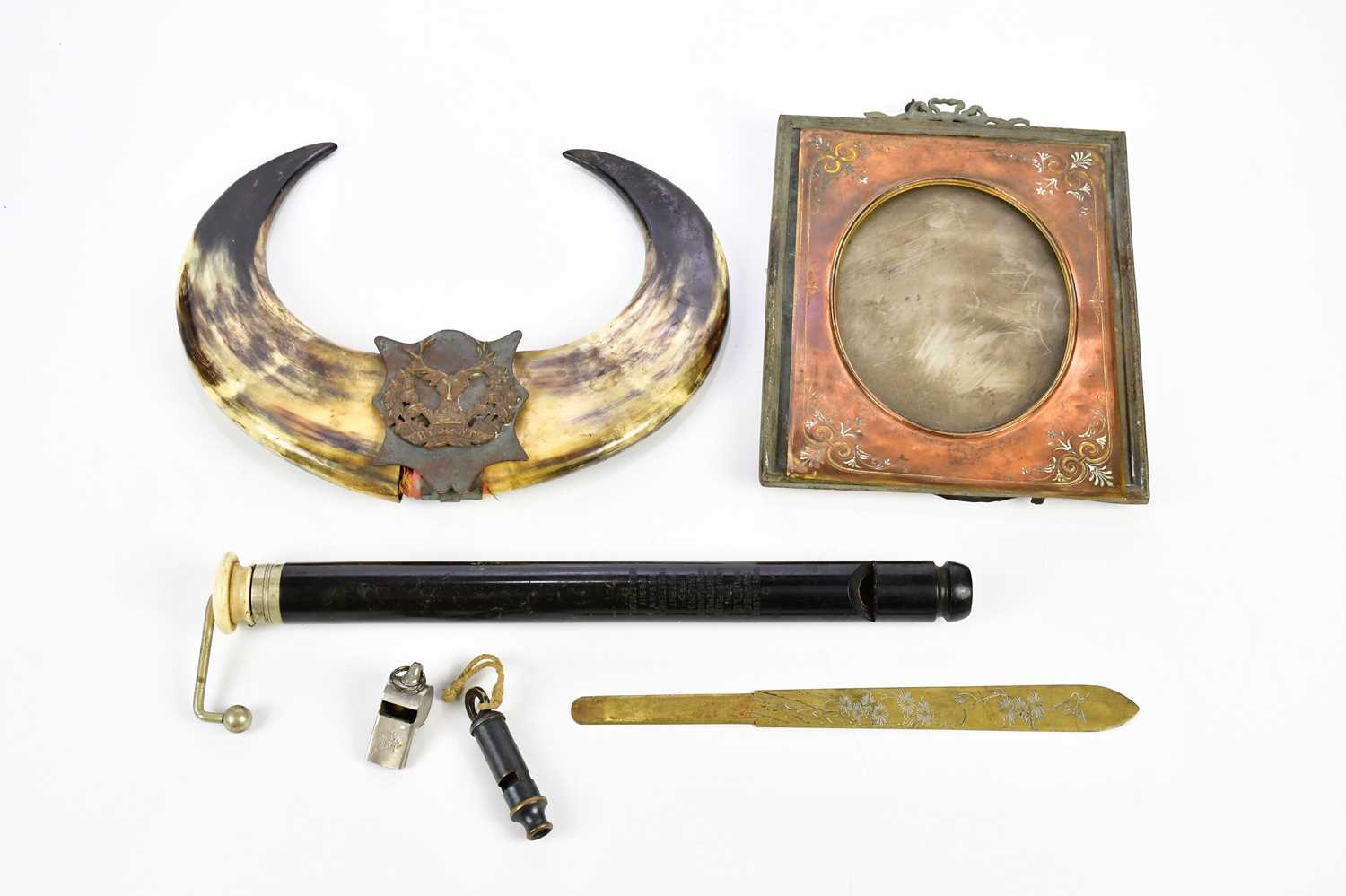 Lot 1610 - A Gordon Highlanders by dnd regimental horn