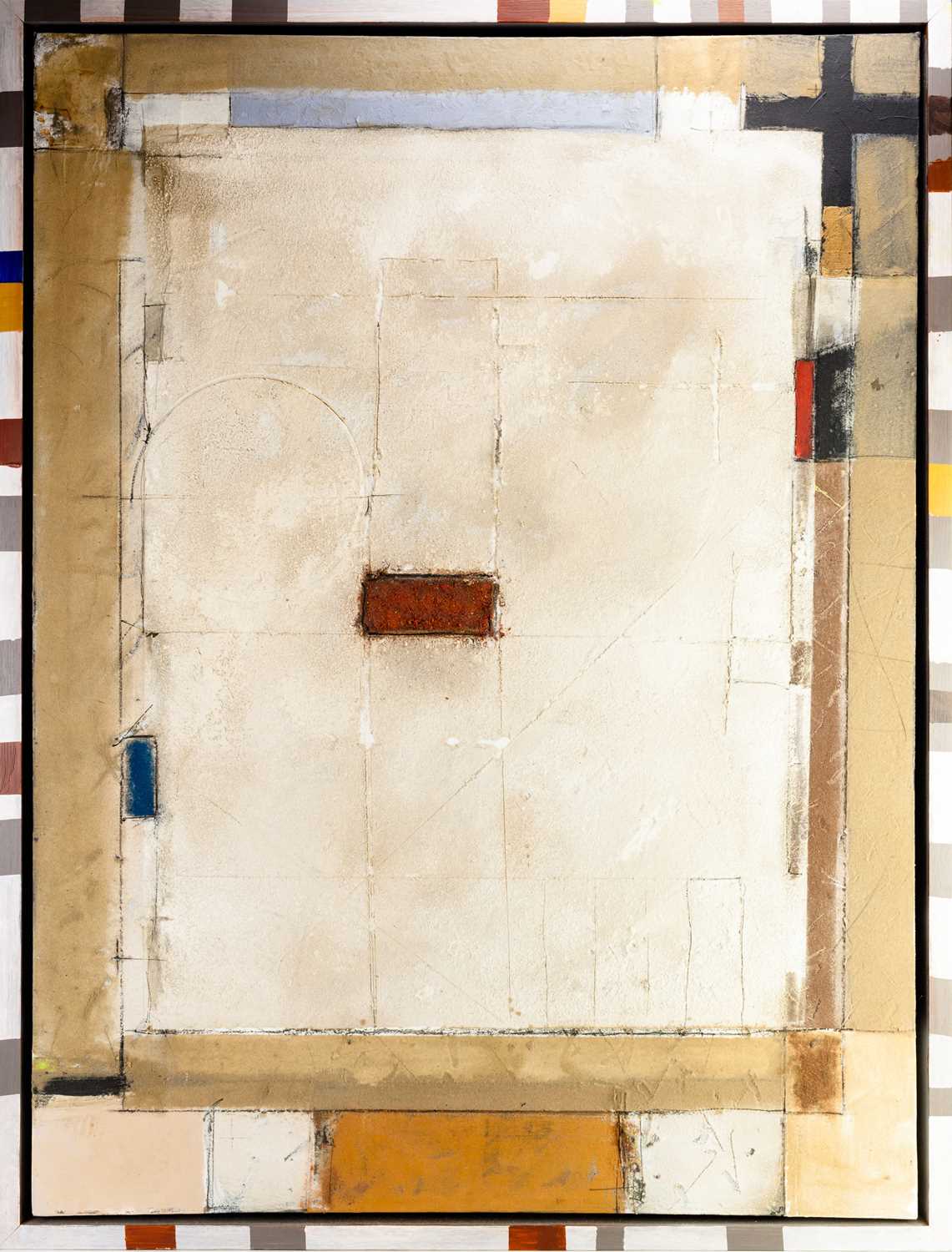 Lot 668 - ROBIN WELCH (1936-2019); 'Red Centre', mixed