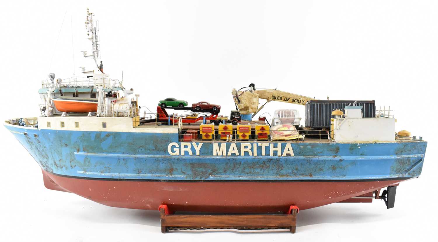 Lot 466 - A large model scratch built ship, 'Gry