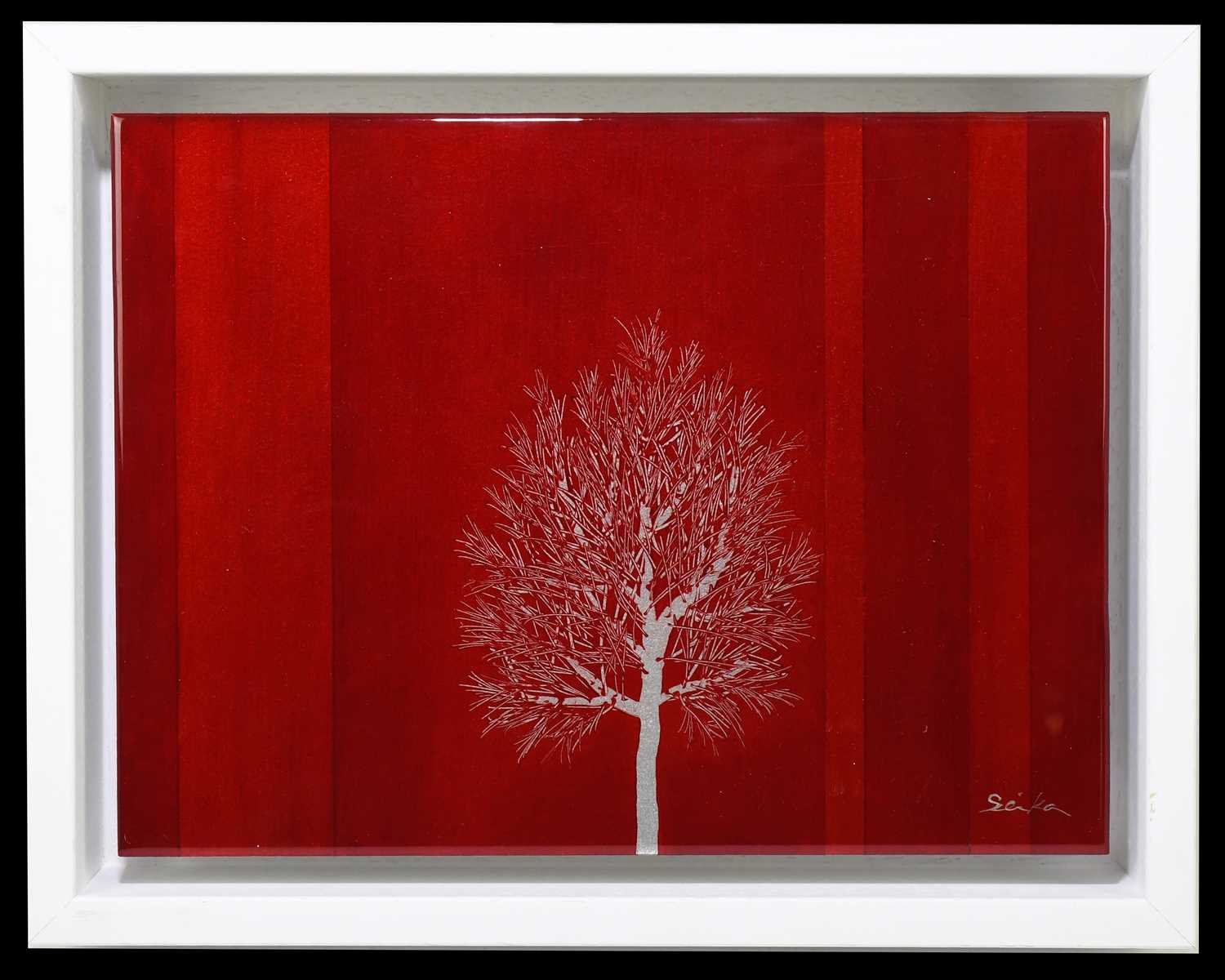 Lot 1174 - NAKISA SEIKA; an acrylic on board, 'Scarlet