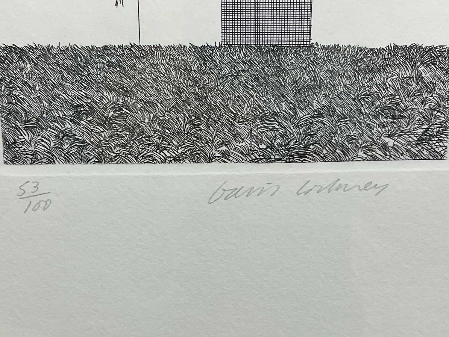 Lot 281 - DAVID HOCKNEY (born 1937); black and white