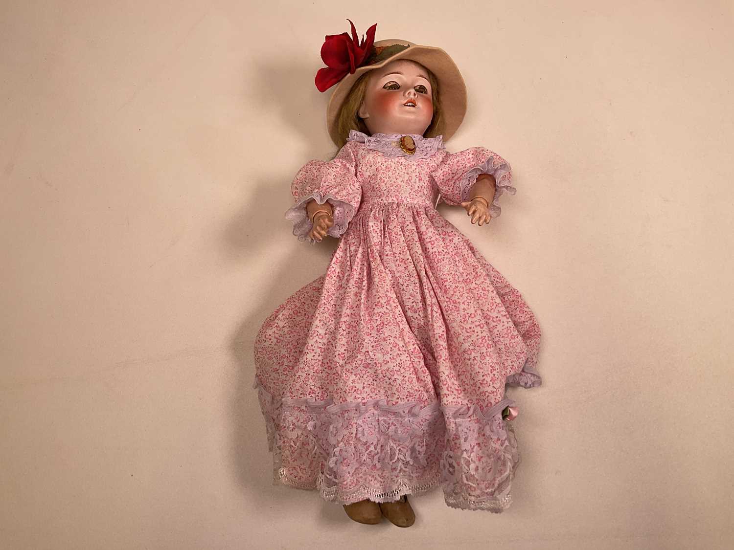 Lot 336 - SFBJ MAMA DOLL; a sideways operated mama