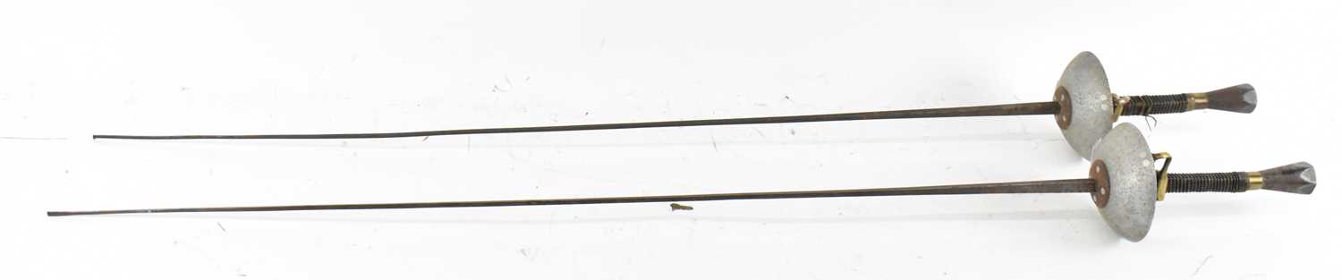 Lot 390 - PRIEUR PARIS; a pair of French fencing epees,