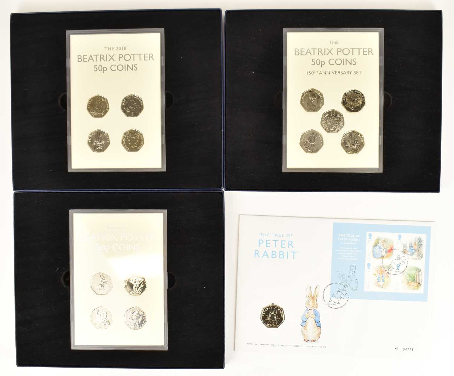 Lot 673 - WESTMINSTER MINT; three Beatrix Potter 50p