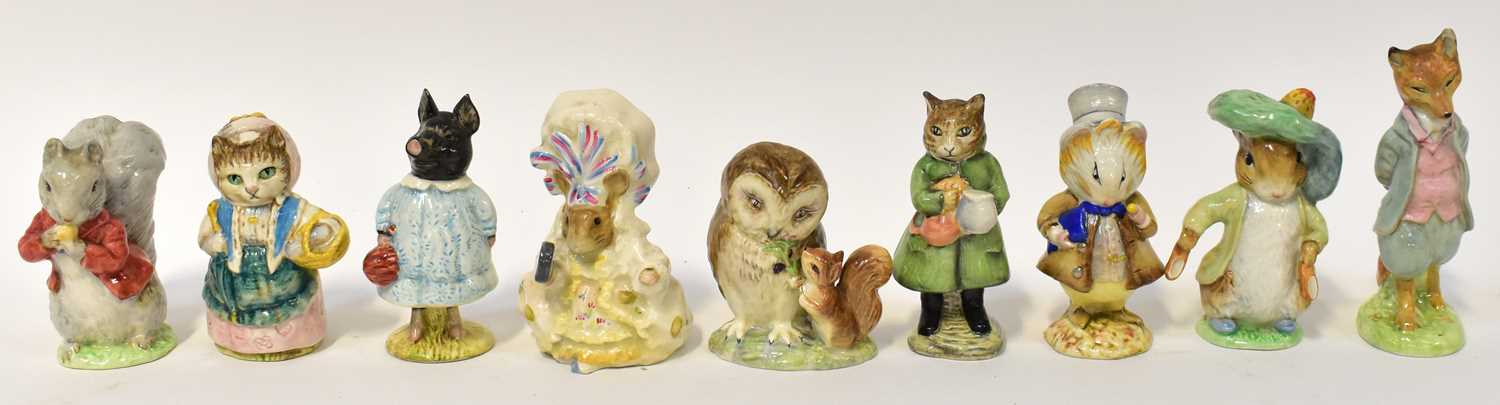 Lot 359 - BESWICK; nine Beatrix Potter figures