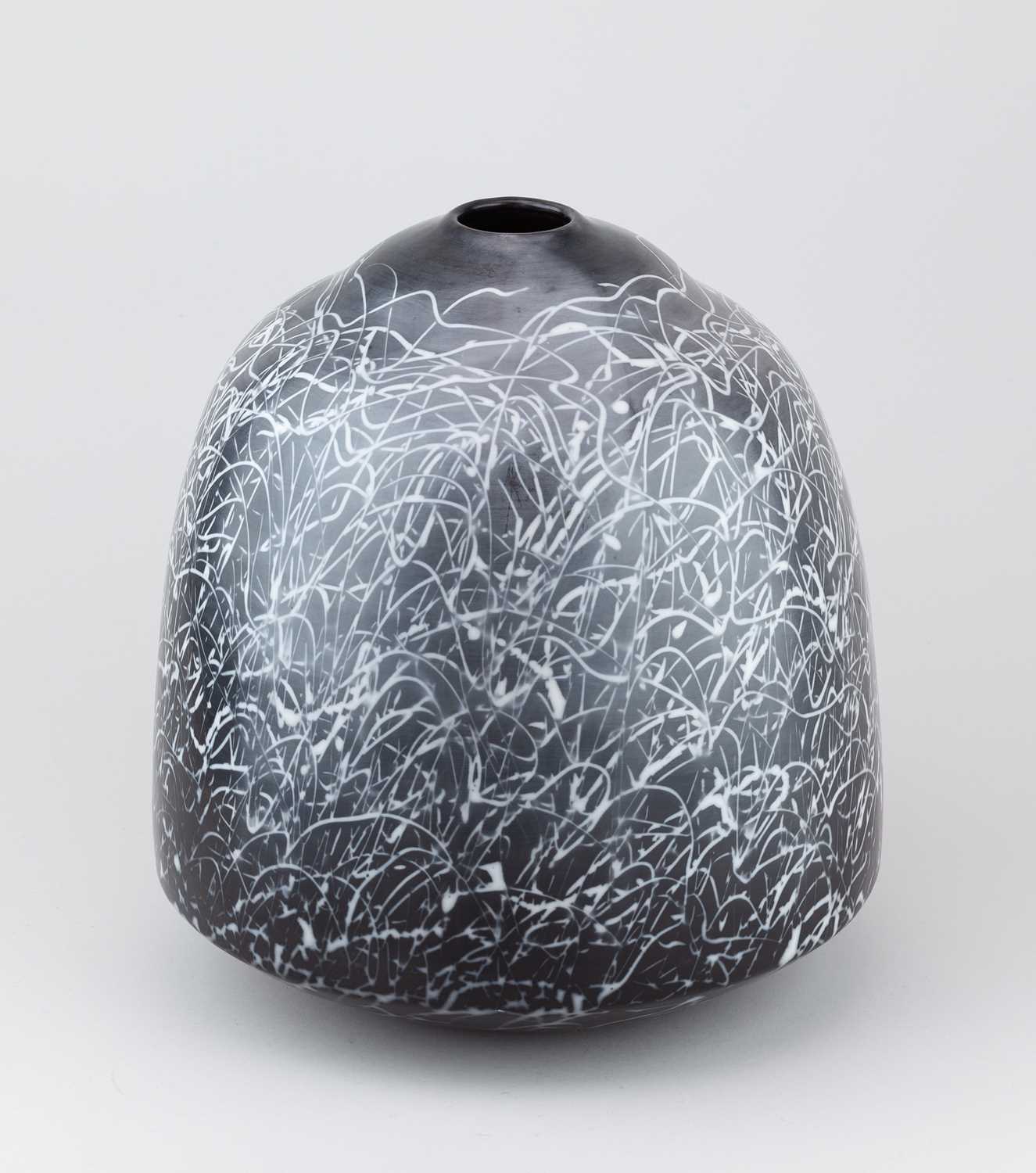 Lot 134 - DAVID ROBERTS (born 1947); a raku vessel