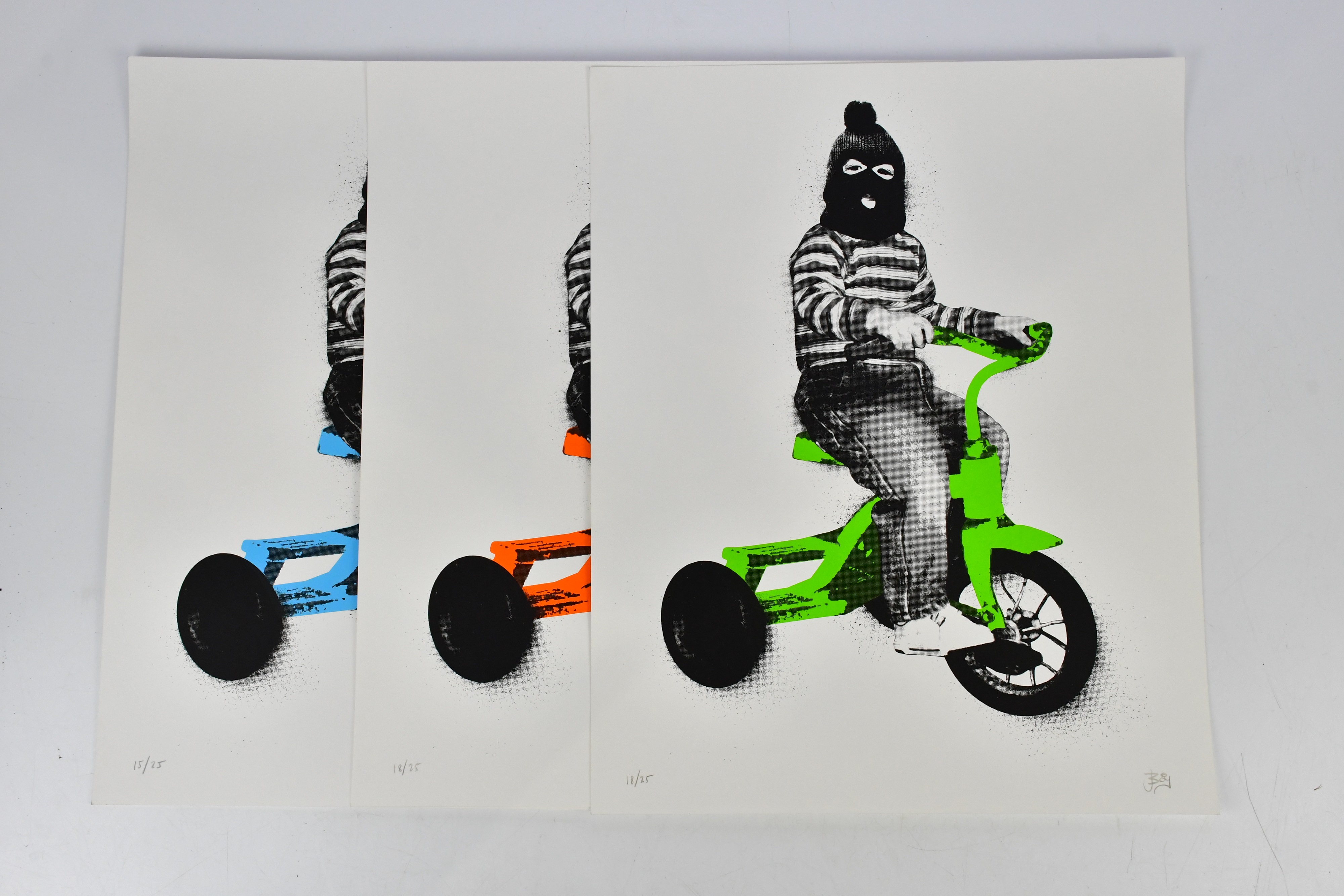 Lot 57 - JBOY; 'Yoots', four pencil signed screen