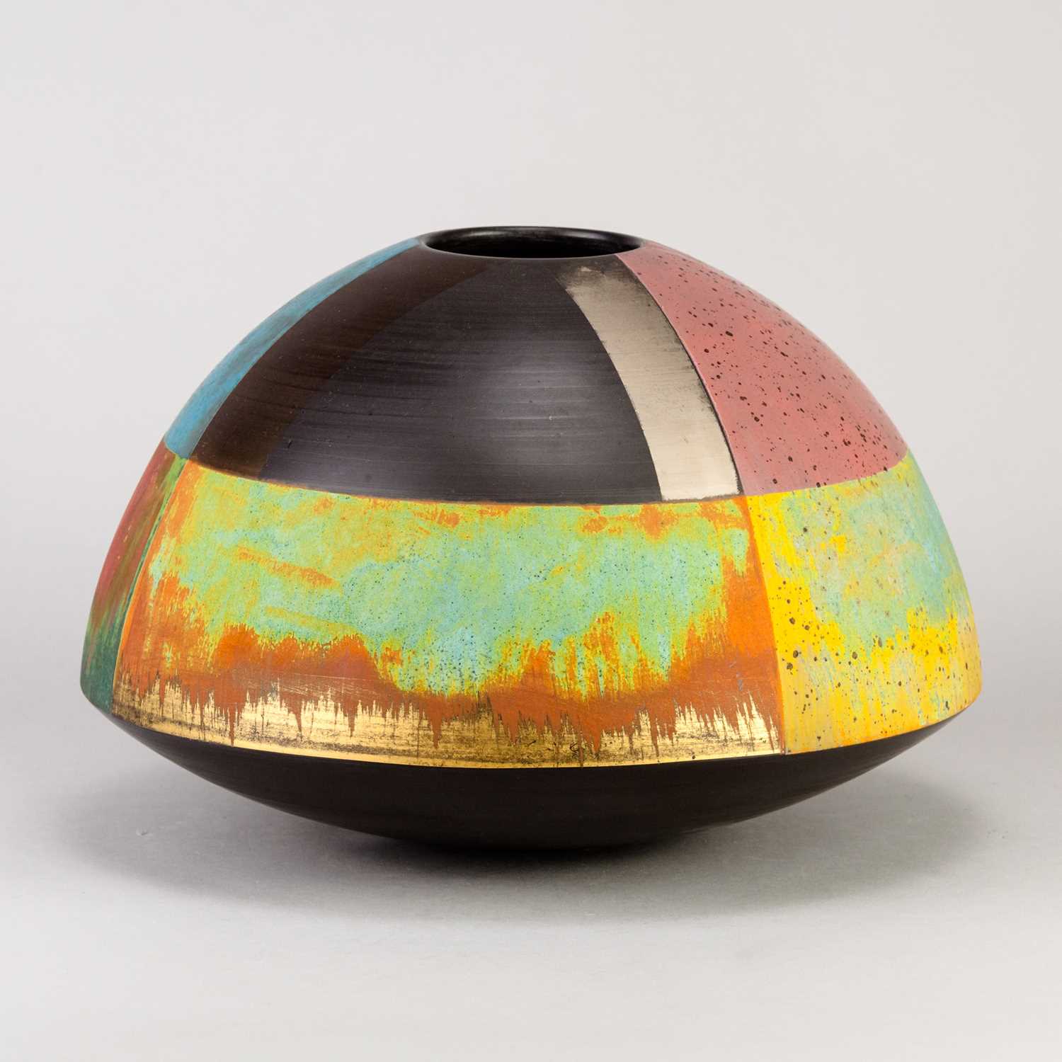 Lot 766 - TONY LAVERICK (born 1961); a black porcelain