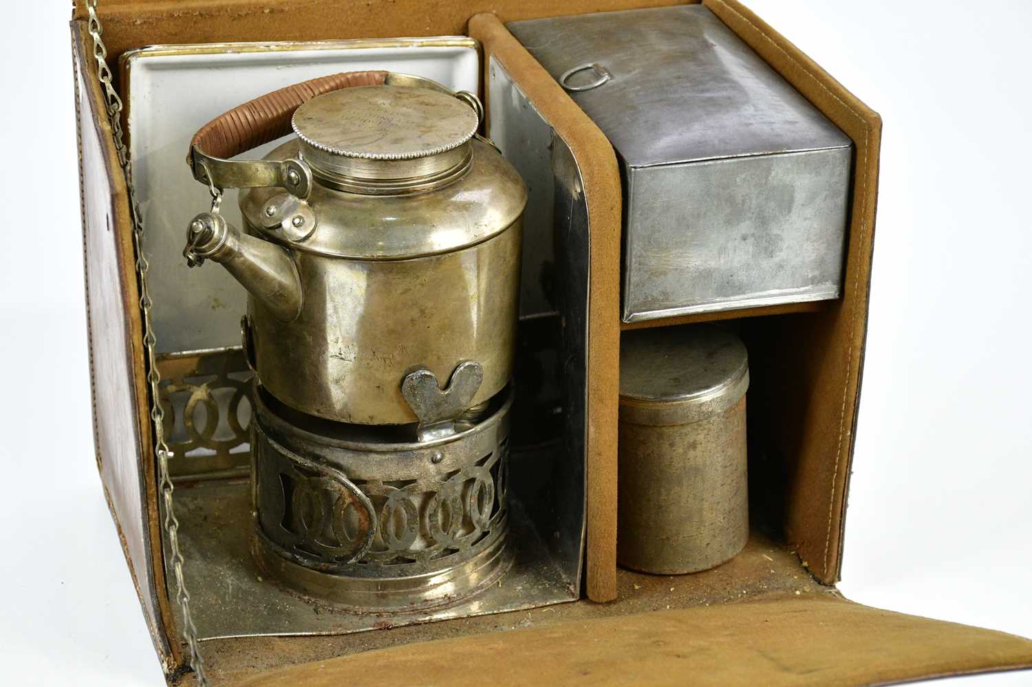 Lot 1282 - A 1940s cased picnic/camping set, including
