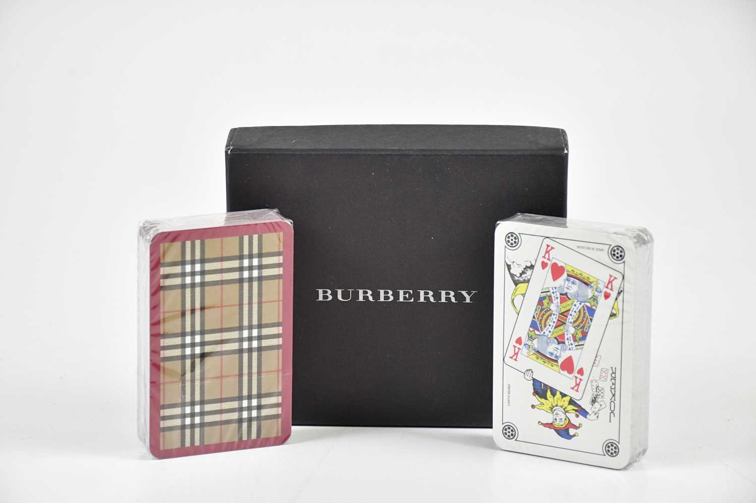 Lot 864 - BURBERRY; two packs of unused playing cards