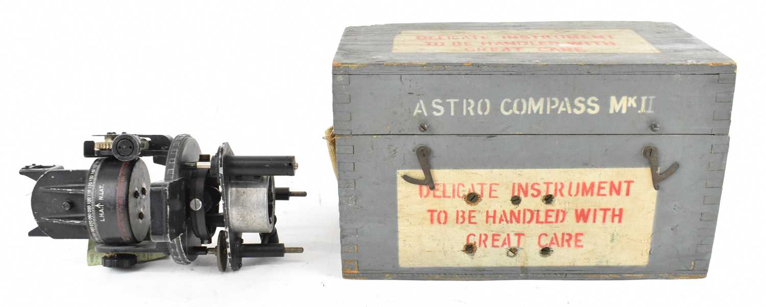 Lot 396 - A cased A. M. Astro Compass MKII, with
