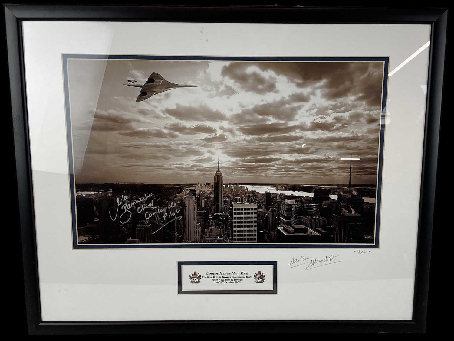 Lot 276 - 'Concorde over New York', the final flight;