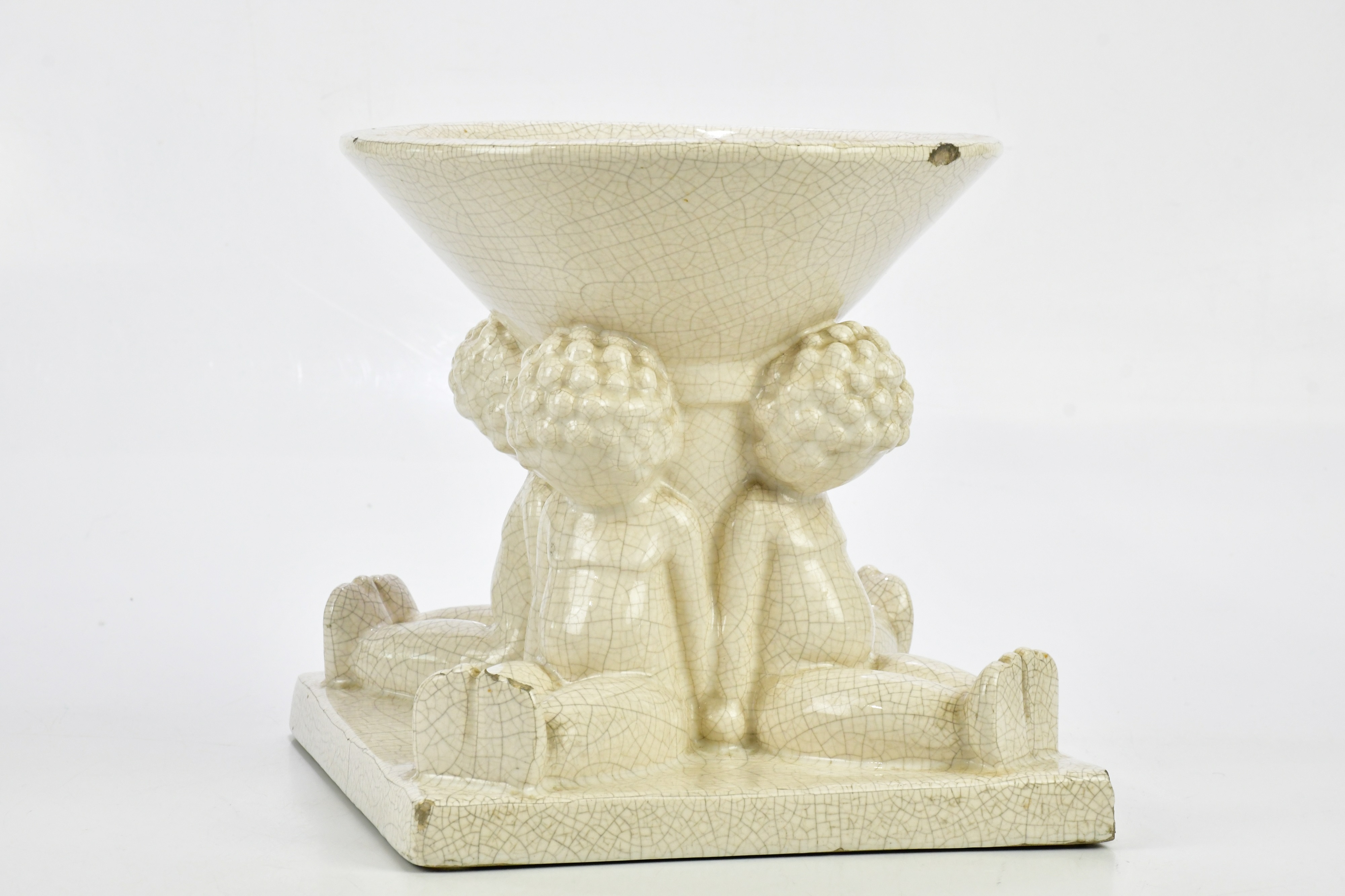 Lot 2205 - ROBJ; an Art Deco style crackle glazed