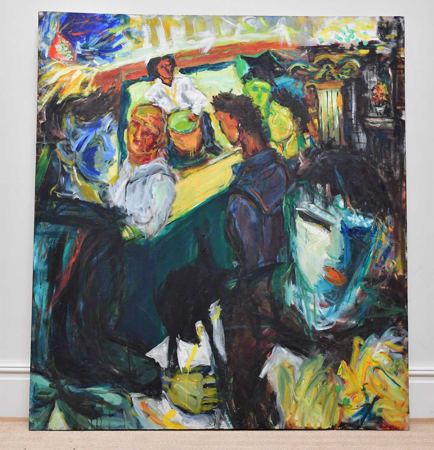 Lot 291 - M STEWERT; oil on canvas, figural study, 156