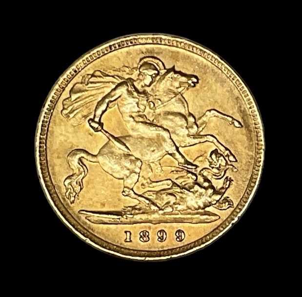 Lot 1601 - A Victoria 1899 half sovereign, old head.